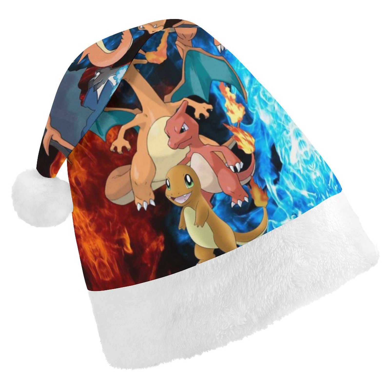 Pokémon - Charizard Fire Type Flames Generation Santa Hat for Adults ...