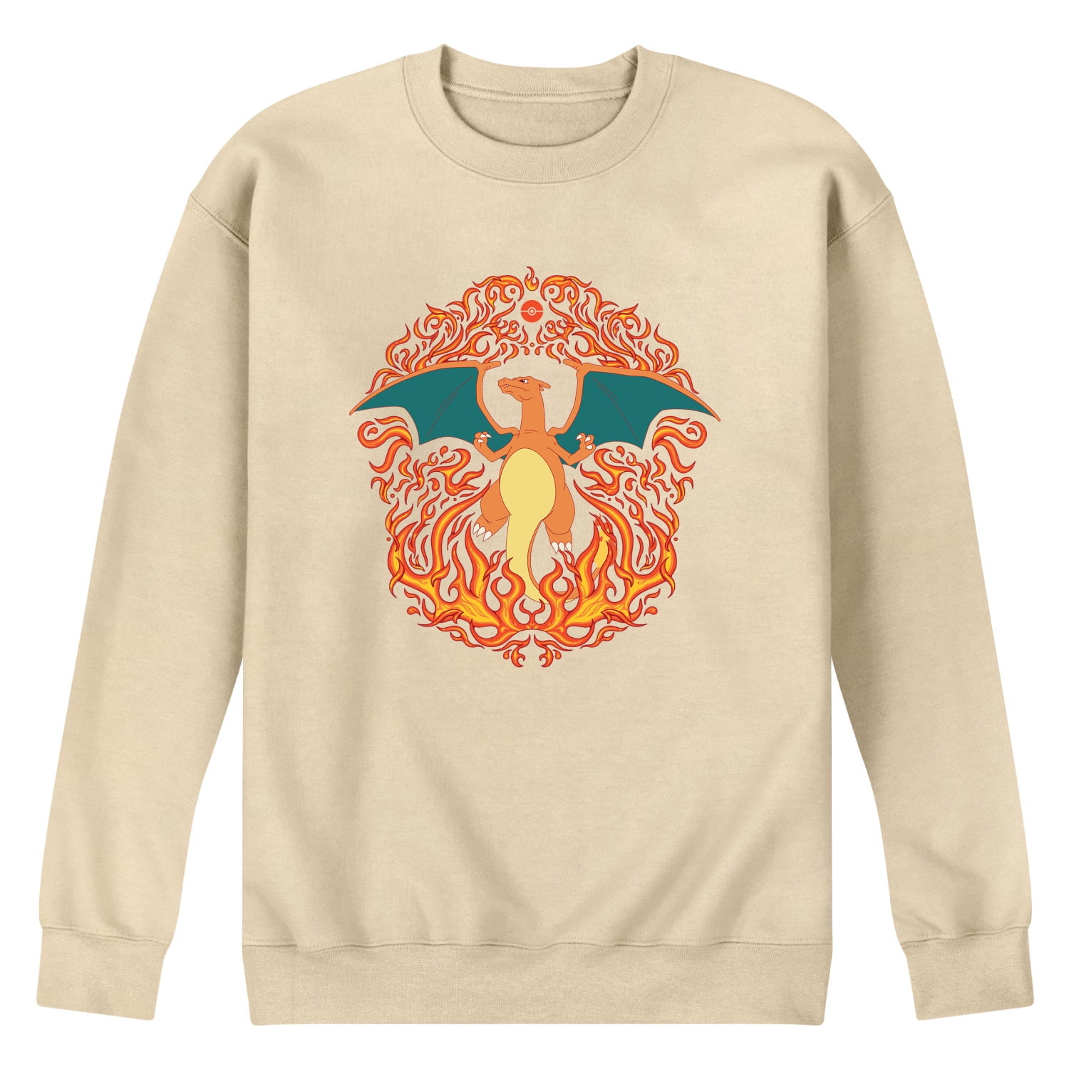 Pokémon - Charizard Ornamental - Men's Crew Fleece Sweatshirt - Walmart.com