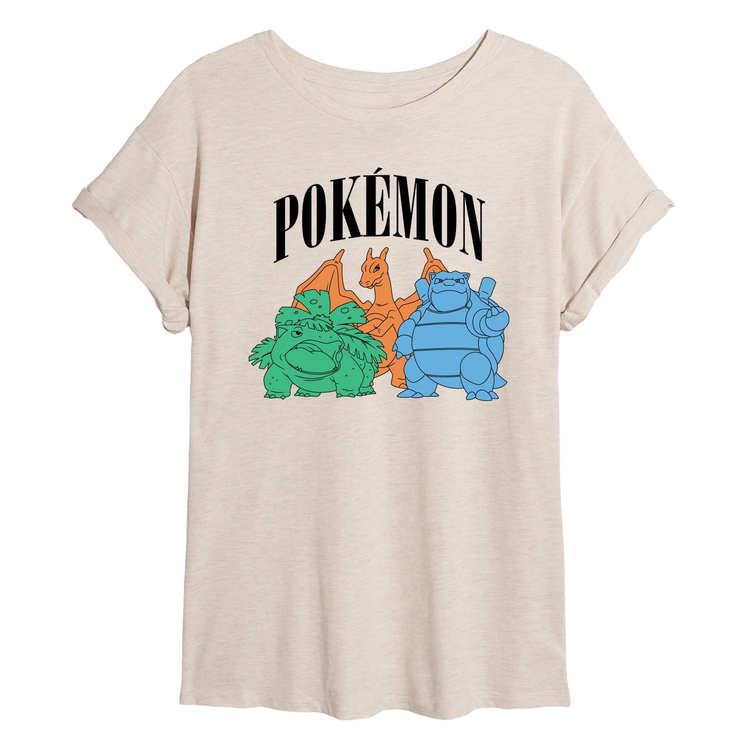 Pokémon - Charizard Venusaur Blastoise Group - Women's Oversized T ...