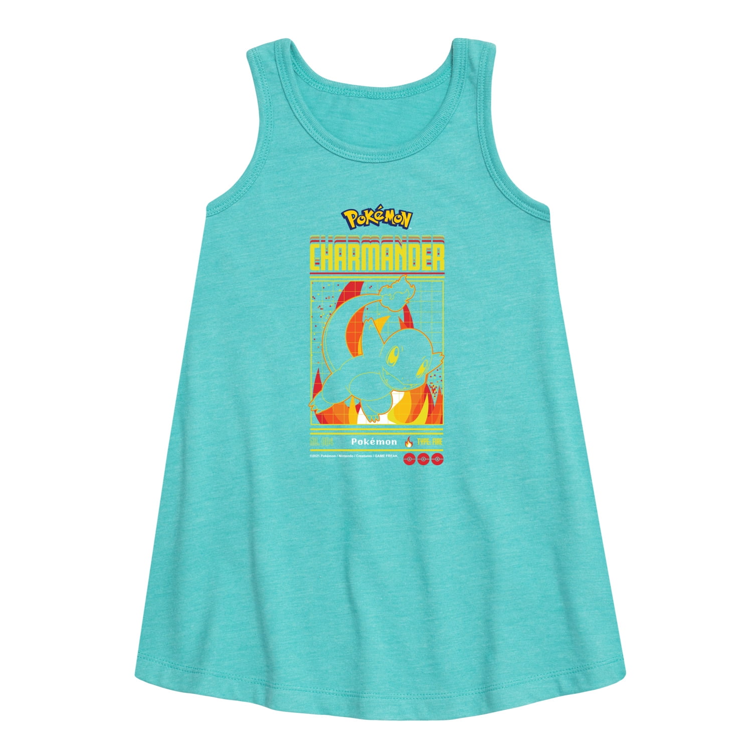 Pokémon - Charmander Retro - Youth Girls A-line Dress - Walmart.com