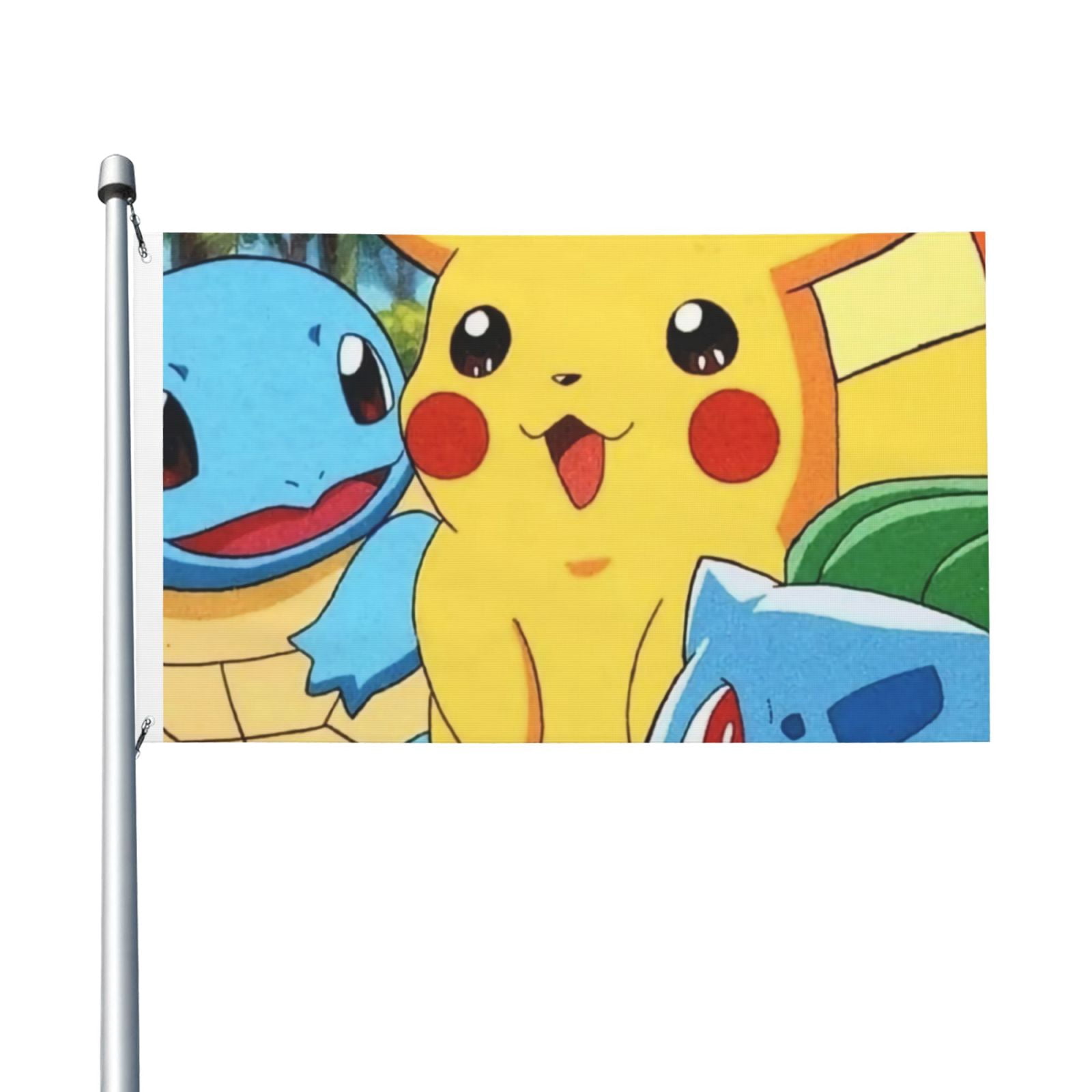 Pokémon- Charmander Squirtle Bulbasaur 3x5ft Face Flag Fade Proof ...