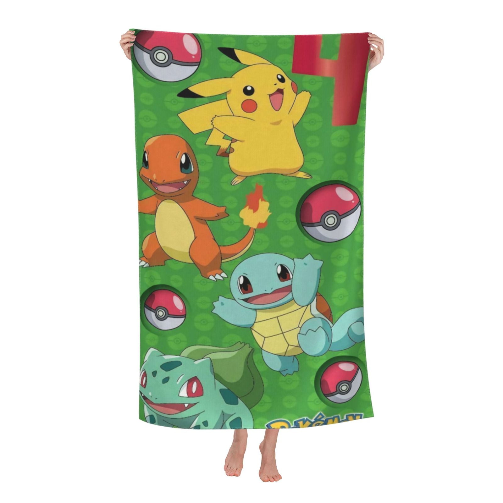 Pokémon-Charmander Squirtle Bulbasaur Bath Towels for Kids and Adults ...