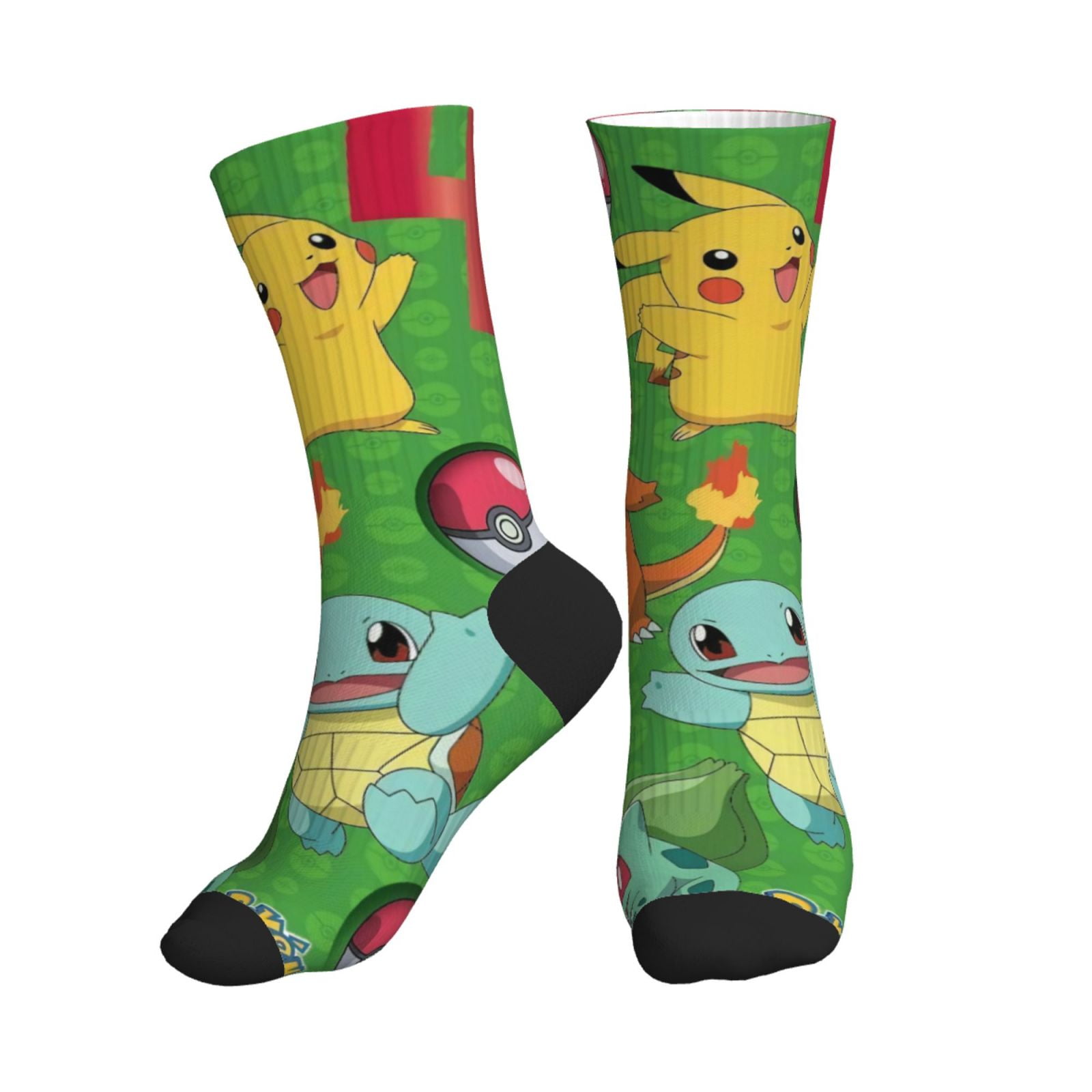 Pokémon Charmander Squirtle Bulbasaur Crew Socks, Funky Silky Comfort Socks For Men Women Teens ...