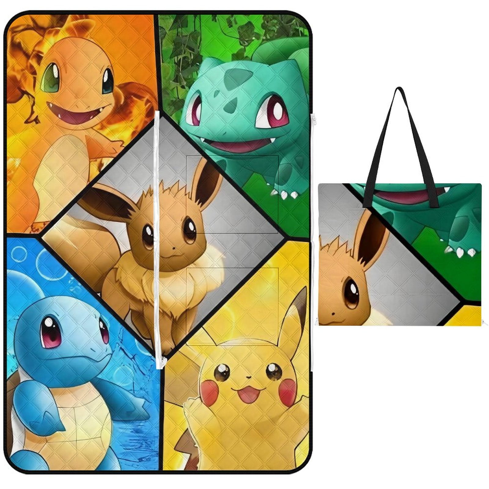 Pokémon- Charmander Squirtle Bulbasaur Extra Large Picnic Outdoor ...