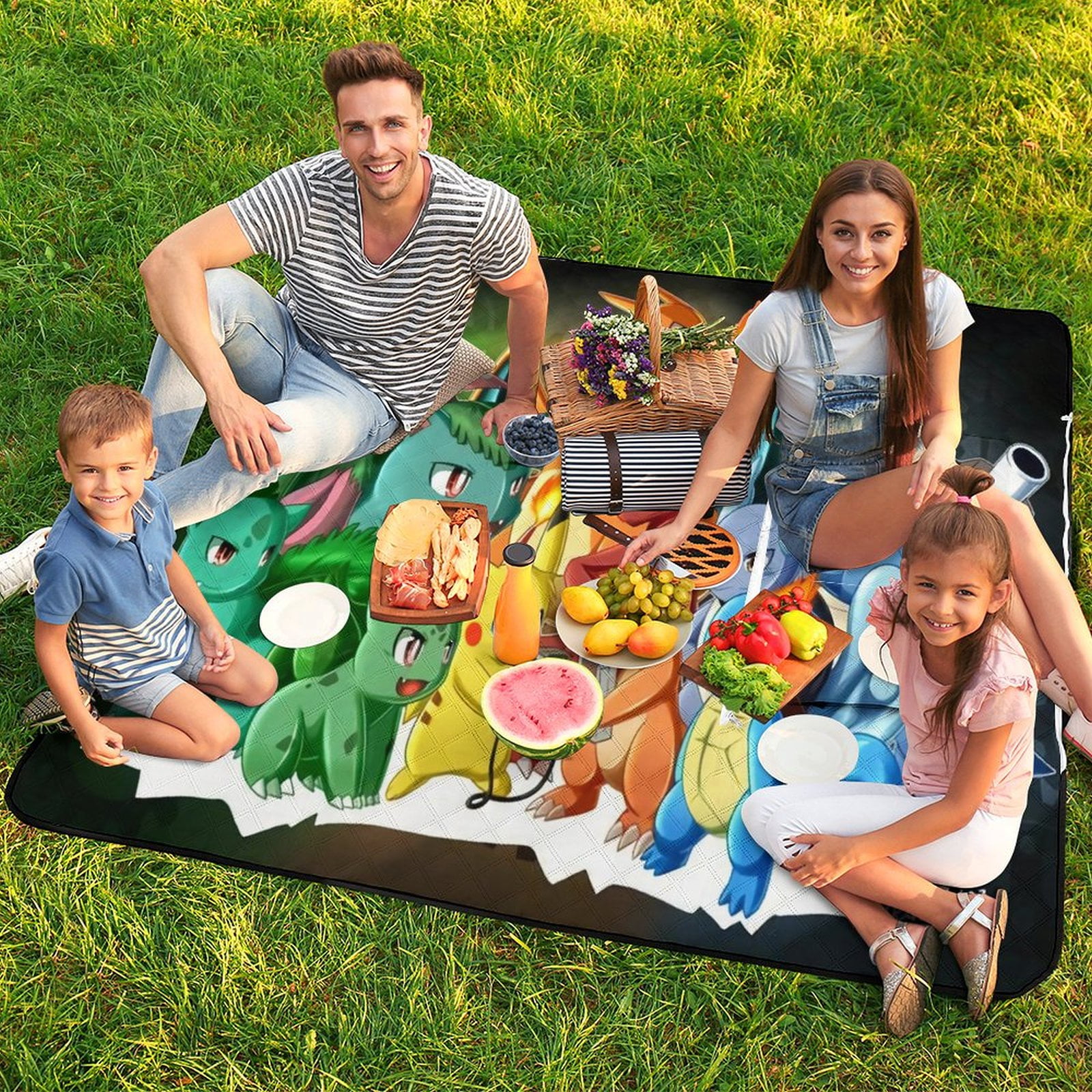 Pokémon Charmander Squirtle Bulbasaur Extra Large Picnic Outdoor ...