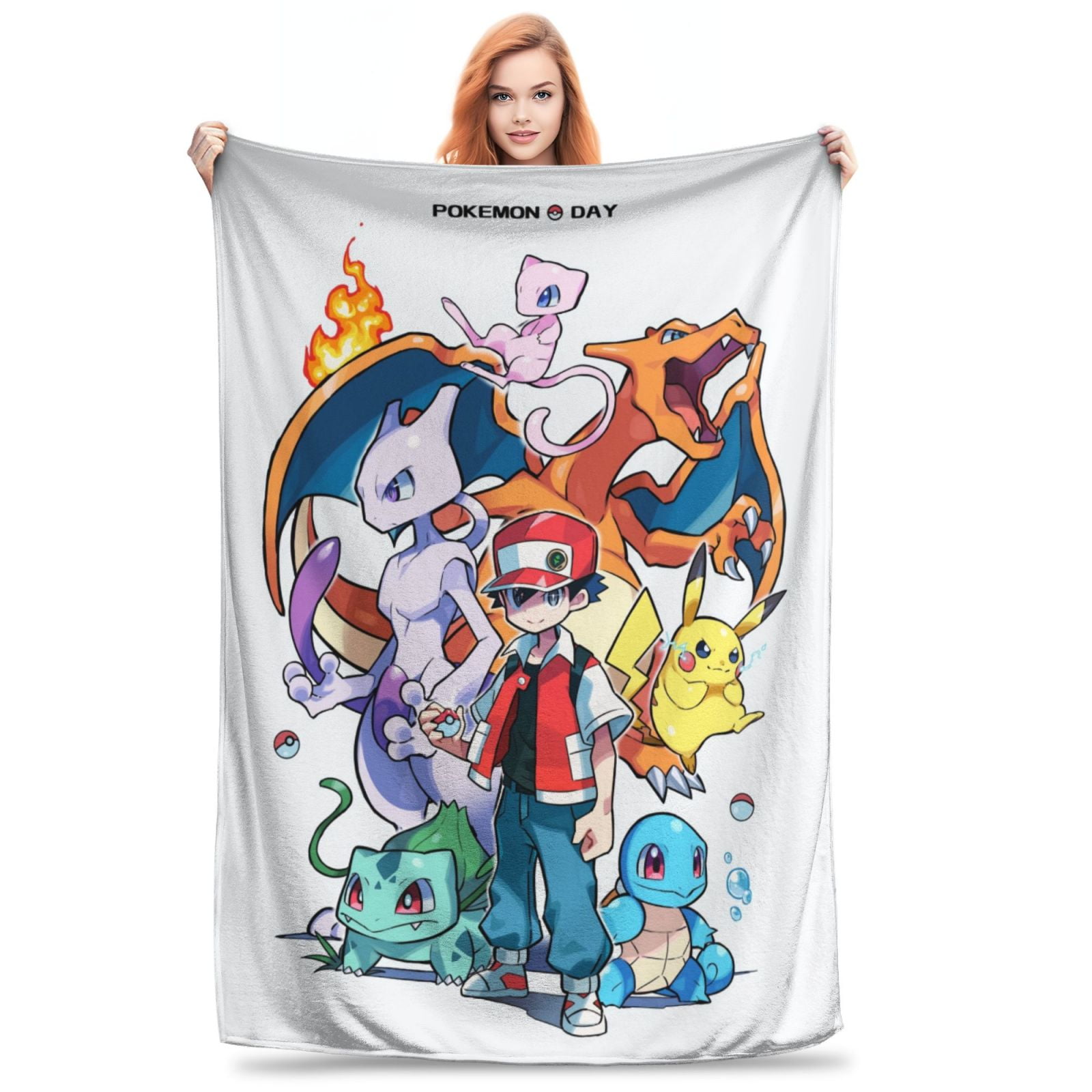 Pokémon-Charmander Squirtle Bulbasaur Mewtwo Blanket Super Soft Throw ...