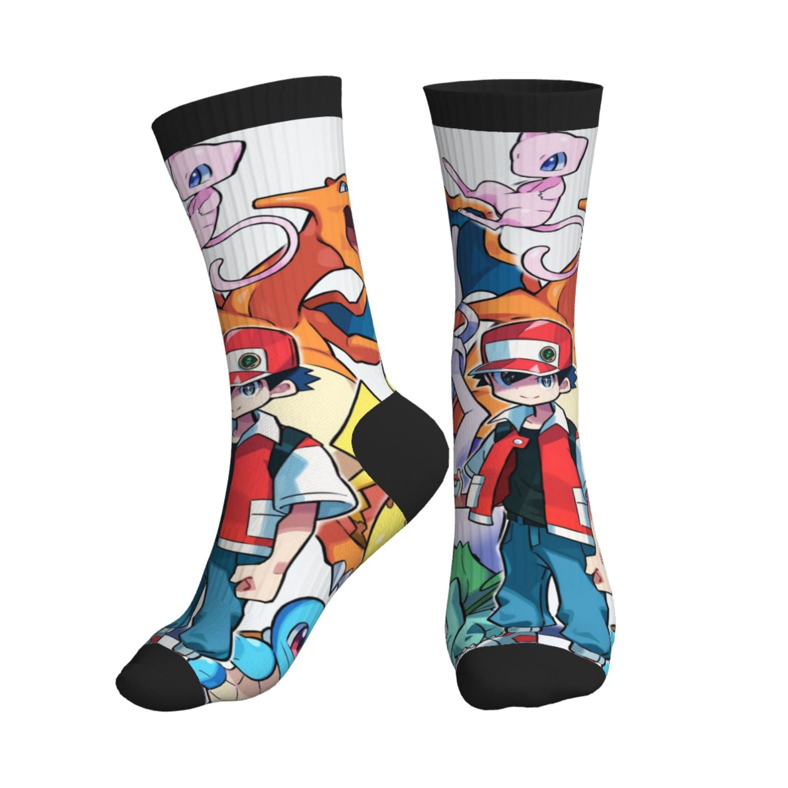 Pokémon-Charmander Squirtle Bulbasaur Mewtwo Crew Socks, Funky Silky ...