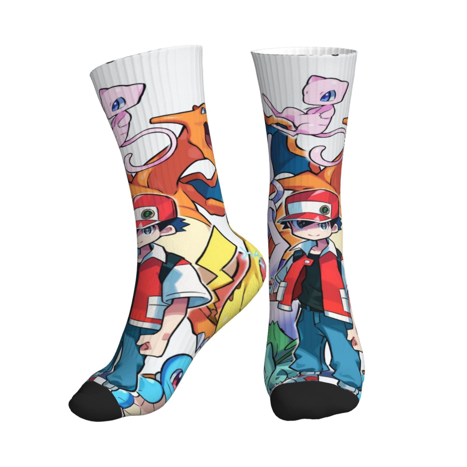 Pokémon-Charmander Squirtle Bulbasaur Mewtwo Crew Socks, Funky Silky ...