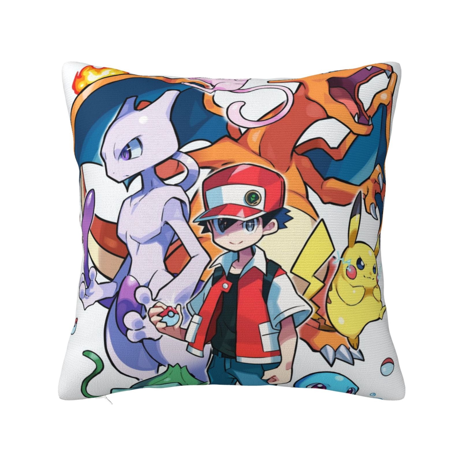 Pokémon-Charmander Squirtle Bulbasaur Mewtwo Throw Pillow Covers 20x20 ...