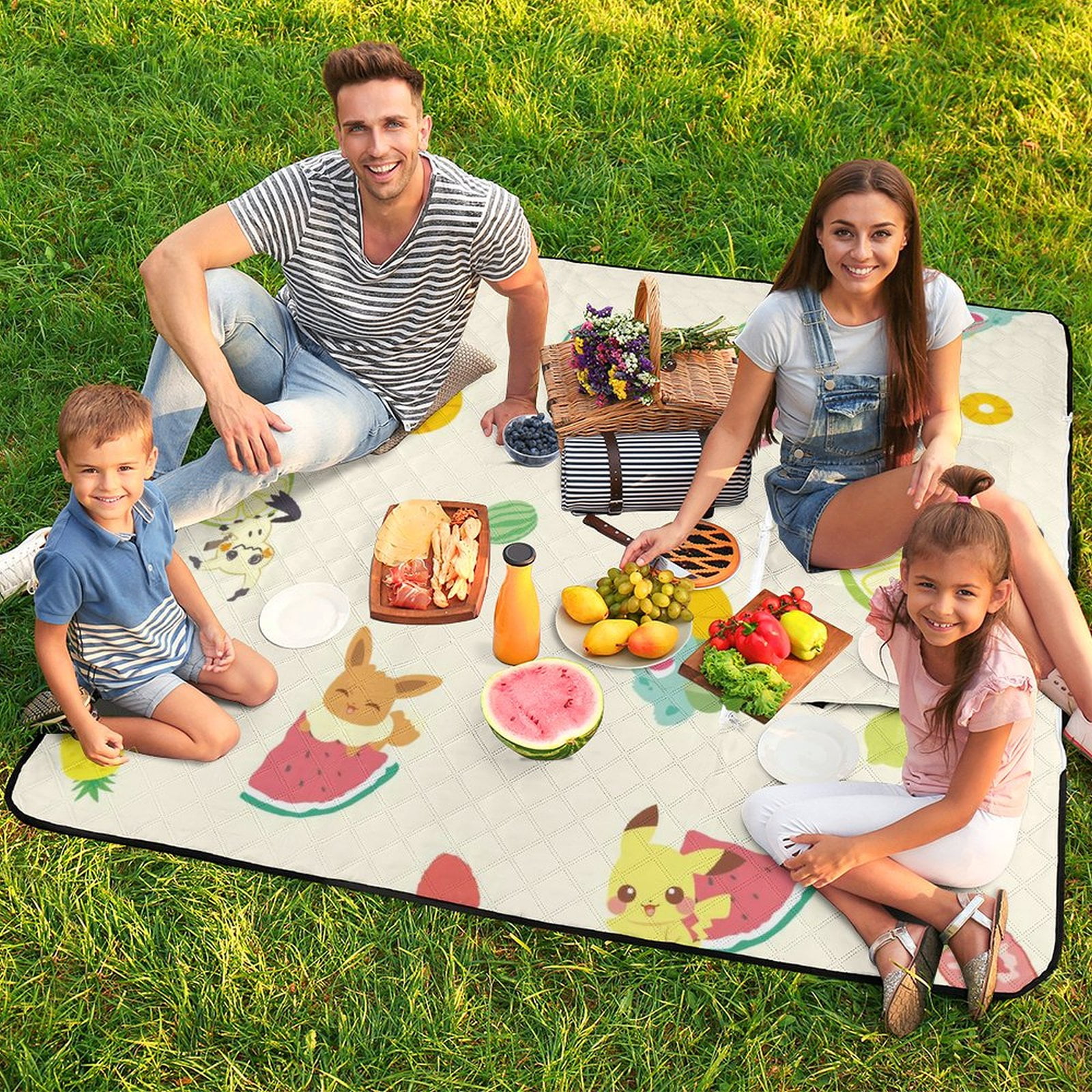 Pokémon Charmander Squirtle Bulbasaur Psyduck Eevee Extra Large Picnic ...