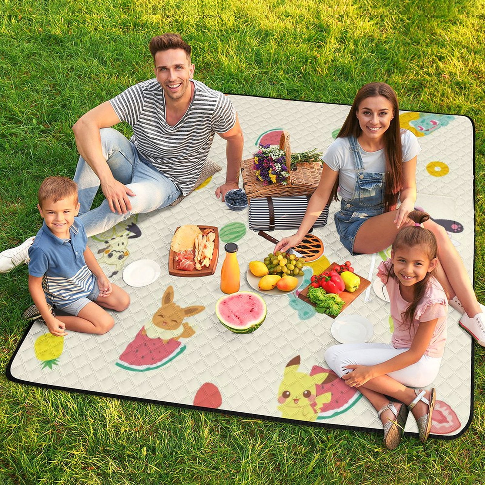 Pokémon Charmander Squirtle Bulbasaur Psyduck Eevee Extra Large Picnic ...