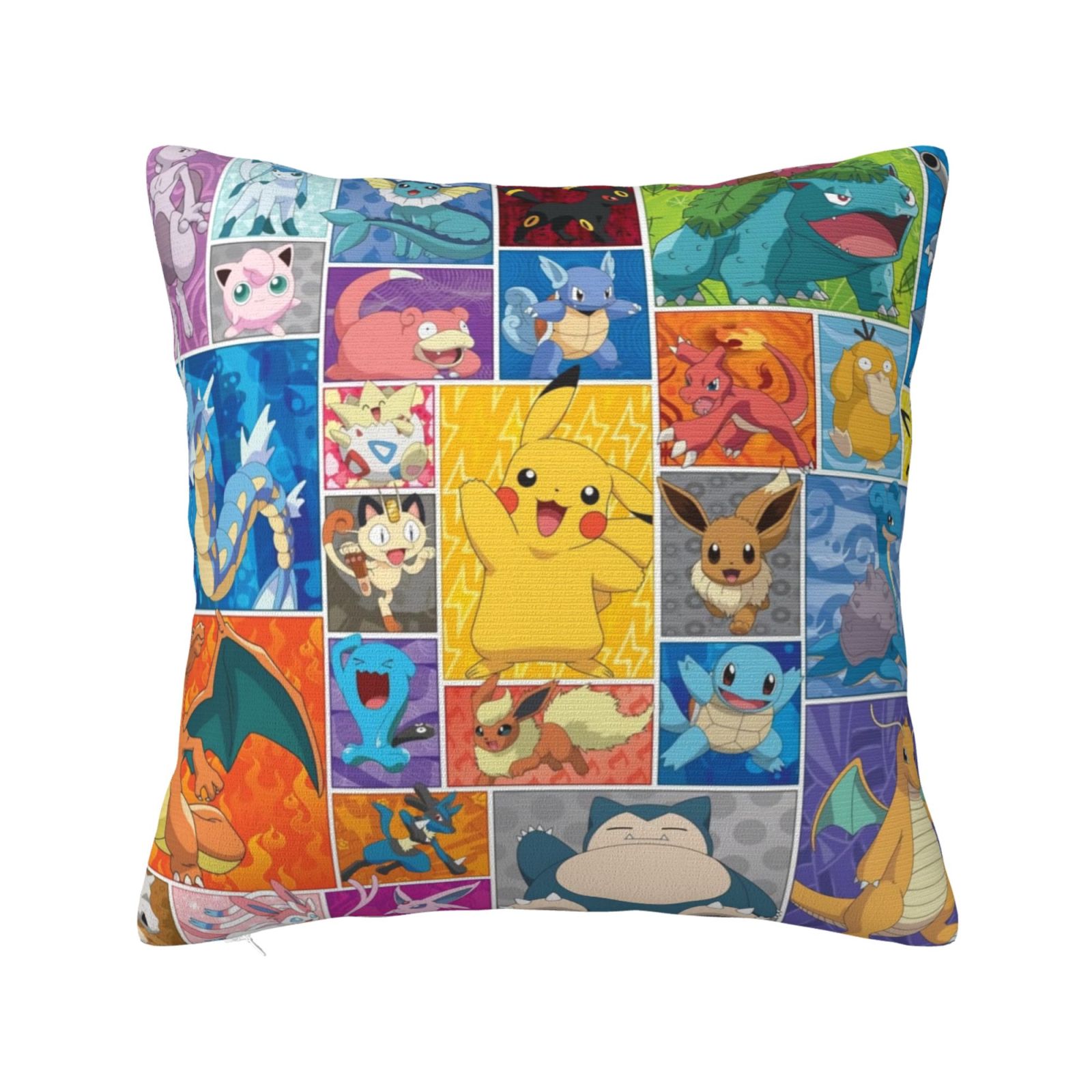 Pokémon- Charmander Squirtle Bulbasaur Throw Pillow Covers 20x20 Inch ...