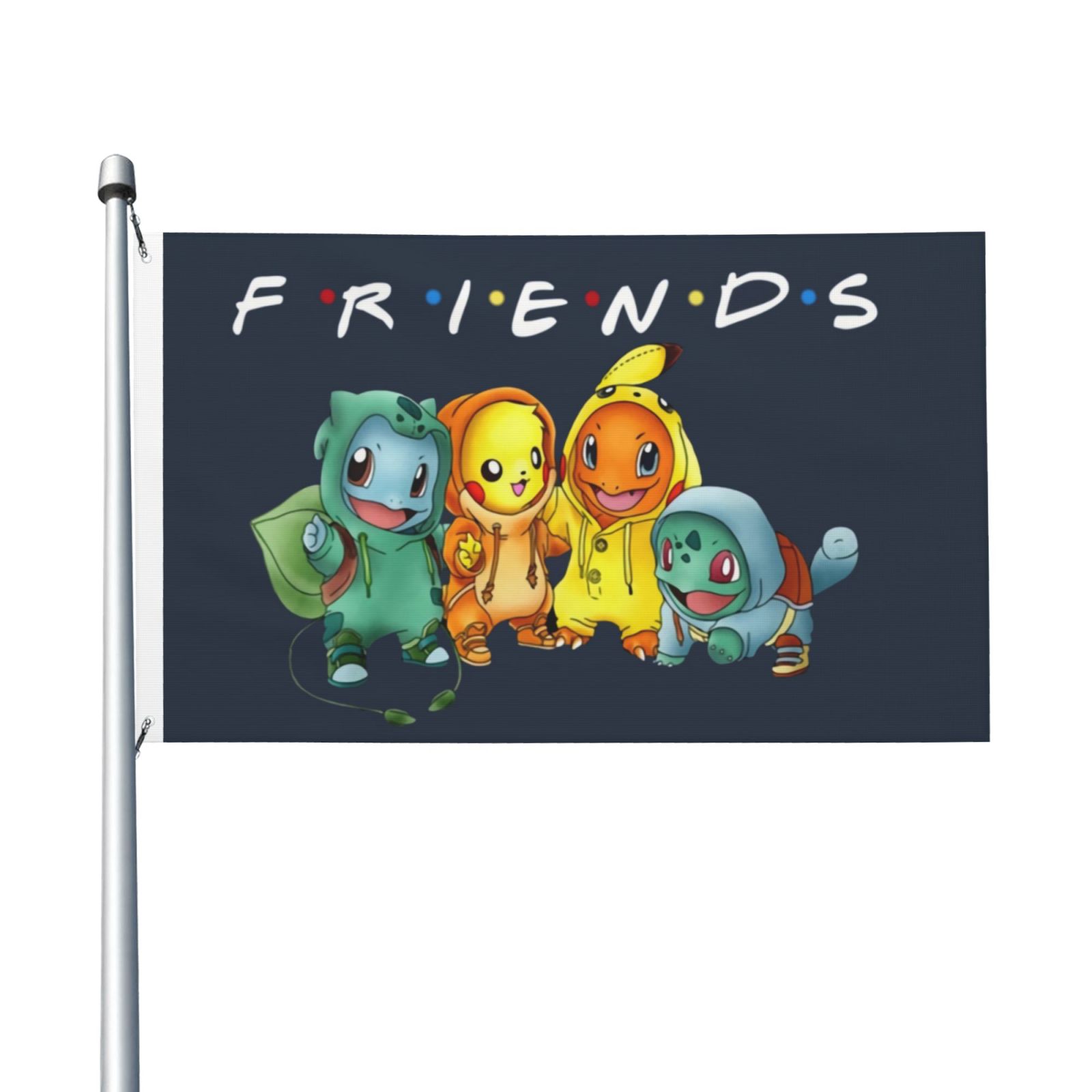 Pokémon- Charmander Squirtle Bulbasaur5 3x5ft Face Flag Fade Proof ...