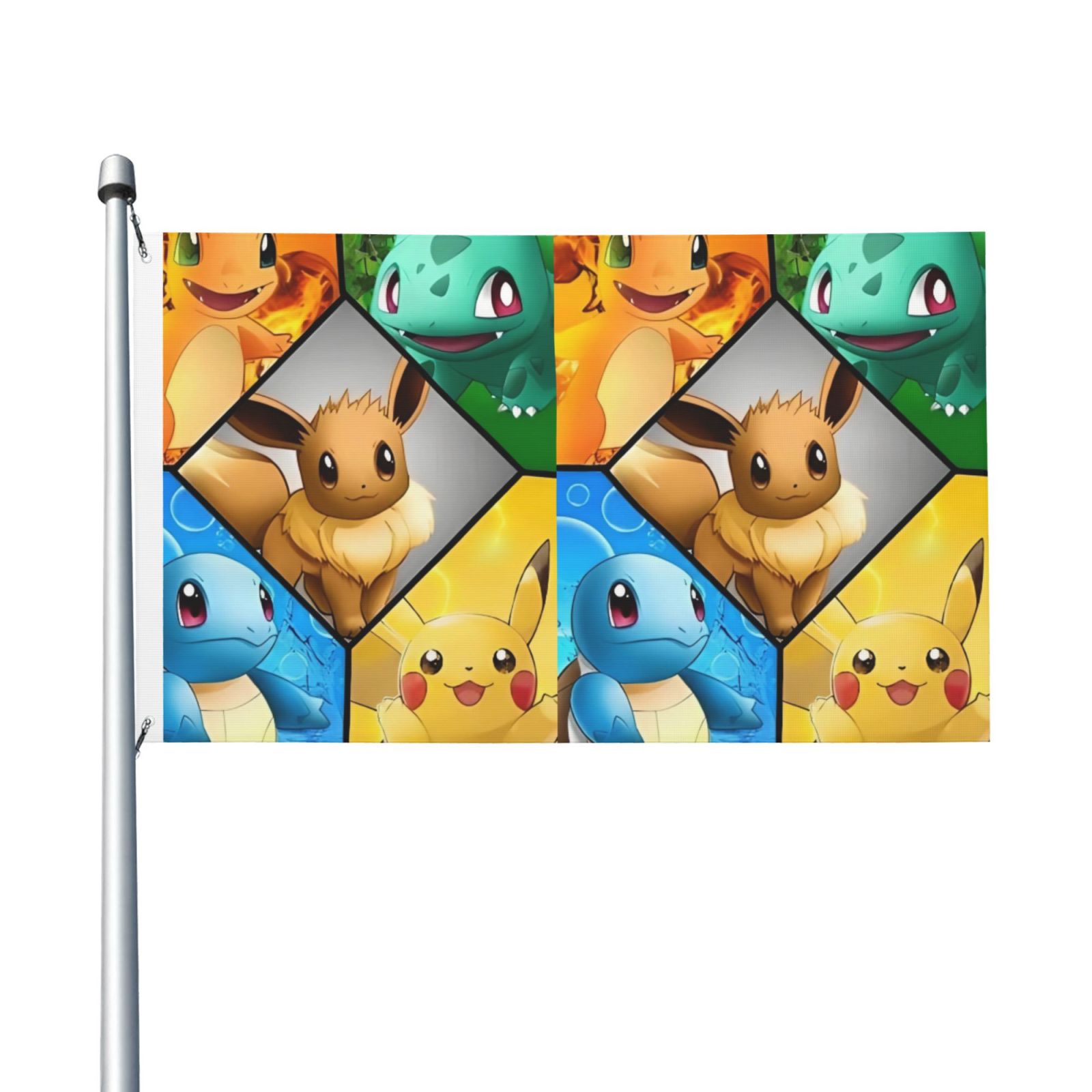Pokémon- Charmander Squirtle Bulbasaur545 3x5ft Face Flag Fade Proof ...