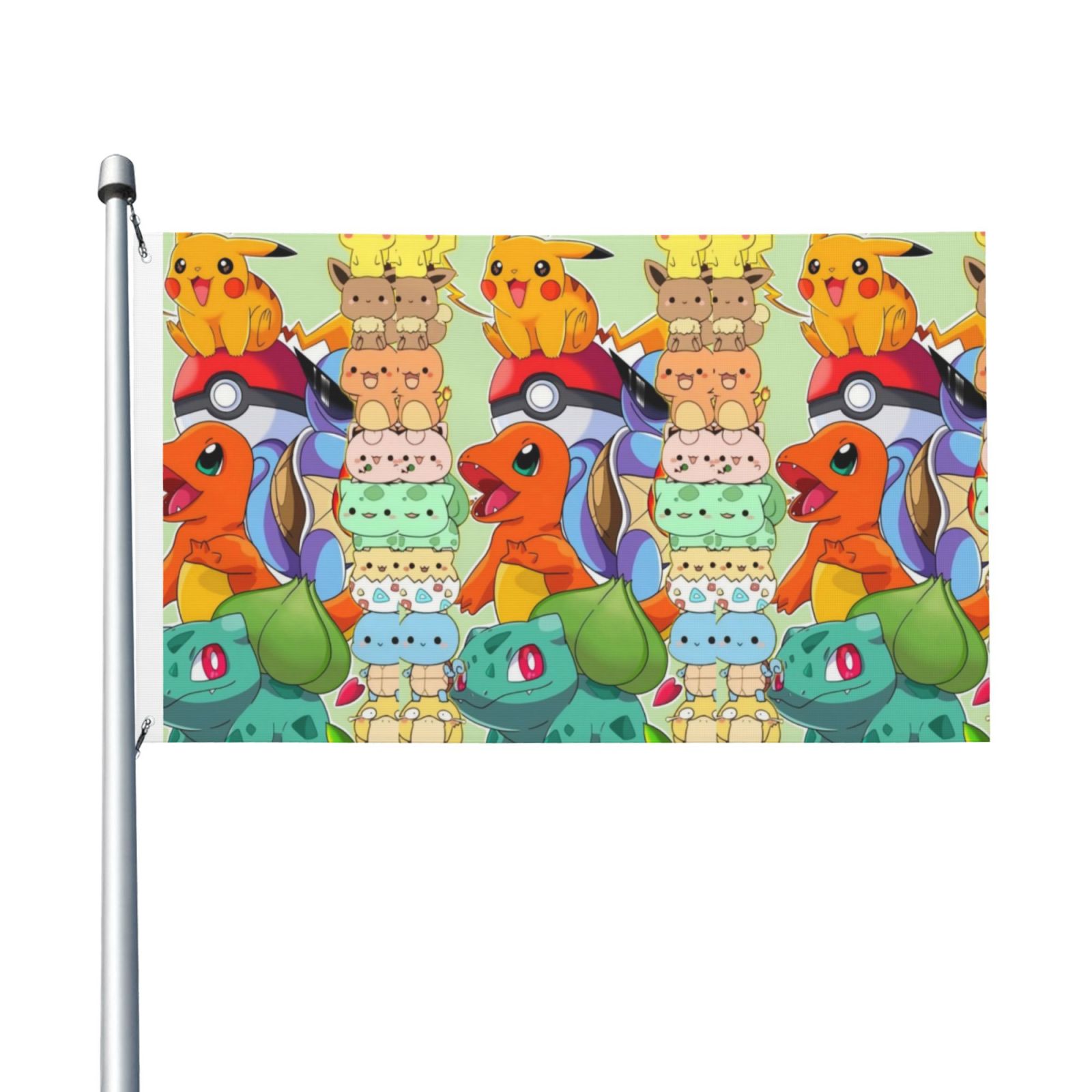 Pokémon- Charmander Squirtle Bulbasaur695 3x5ft Face Flag Fade Proof ...