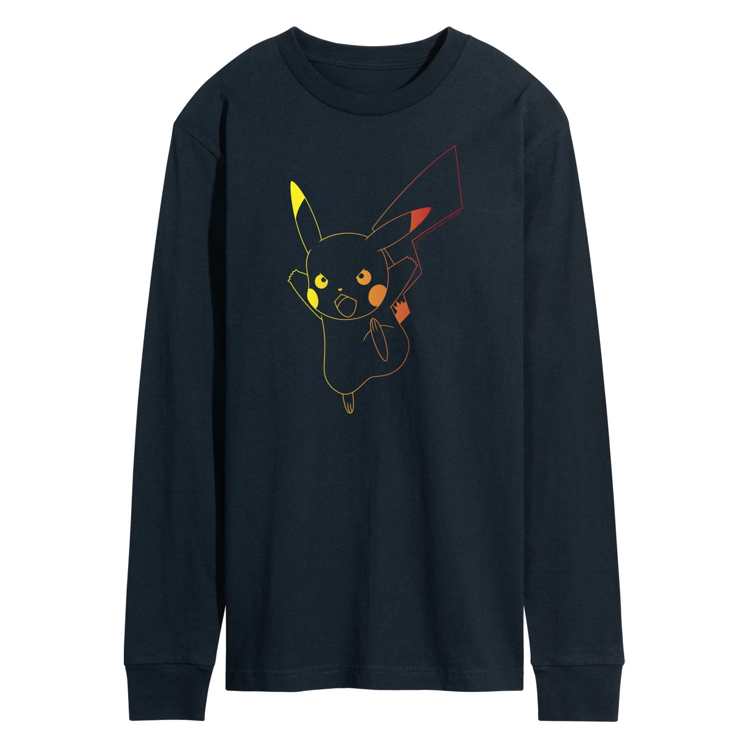 Pokémon - Colorful Pikachu Outline - Men's Long Sleeve T-Shirt ...