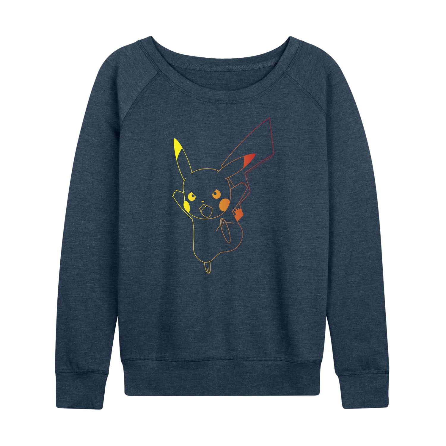 Pokémon - Colorful Pikachu Outline - Women's Lightweight French Terry ...