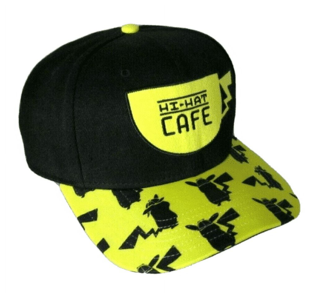Pokémon Detective Pikachu Hit Hat Café Yellow & Black Snapback Hat ...