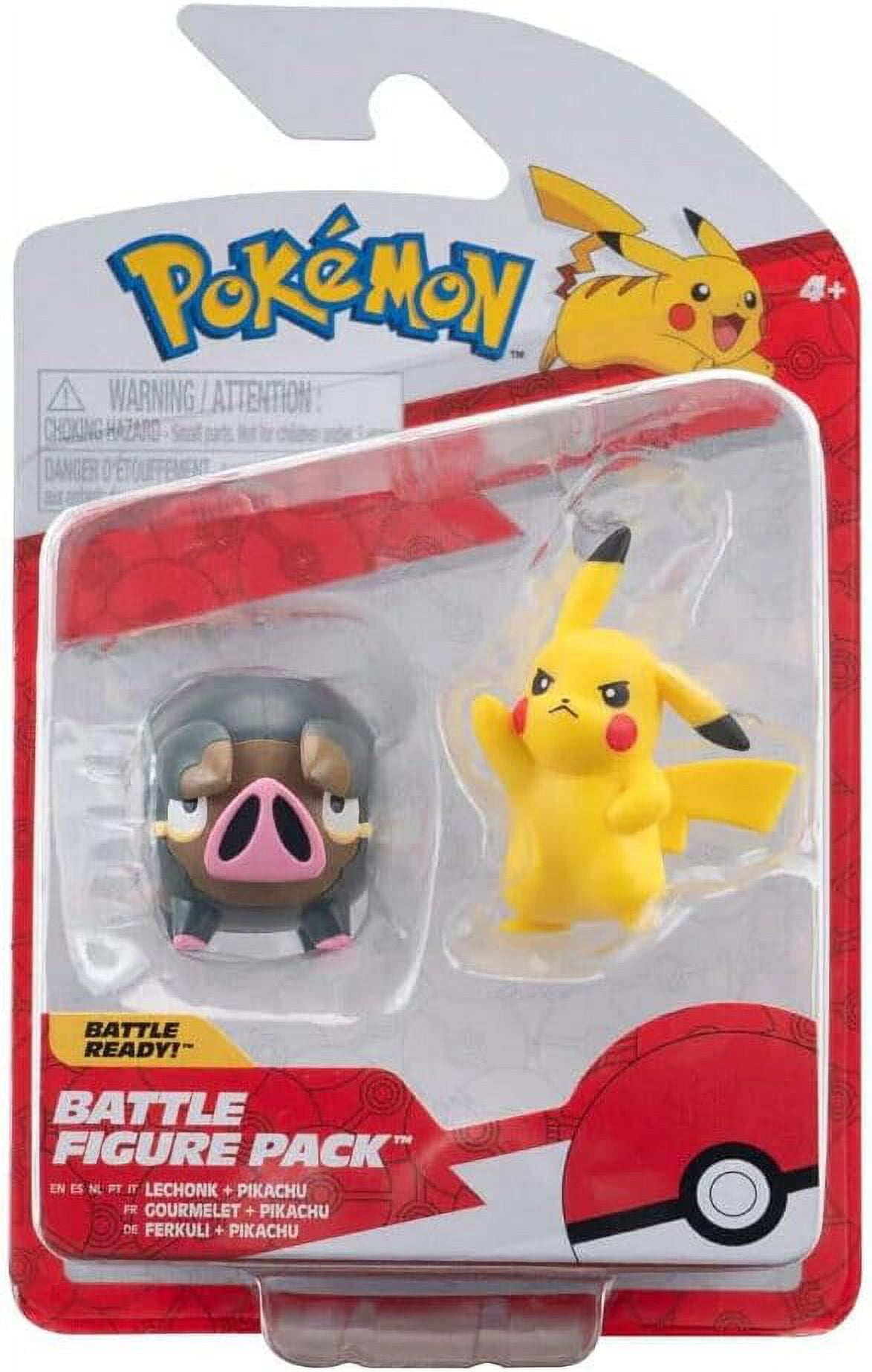 Pokémon Duo Battle Edition: Lechonk & Pikachu 2 Inch Battle Figures ...
