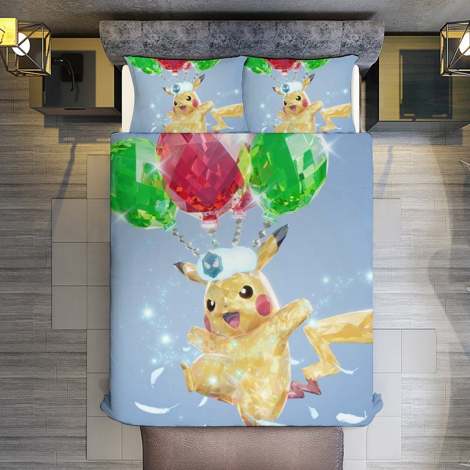 Pokémon Duvet Cover Set with 2 Pillowcases for All Seasons,Bedding Set ...