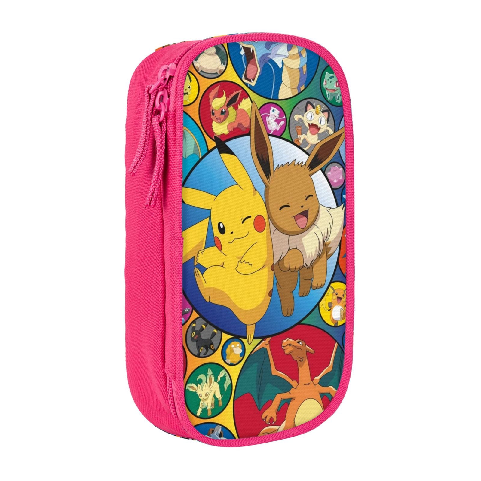 Pokémon- Eeve Charmander Squirtle Bulbasaur Pencil Case,Pencil Pouch ...