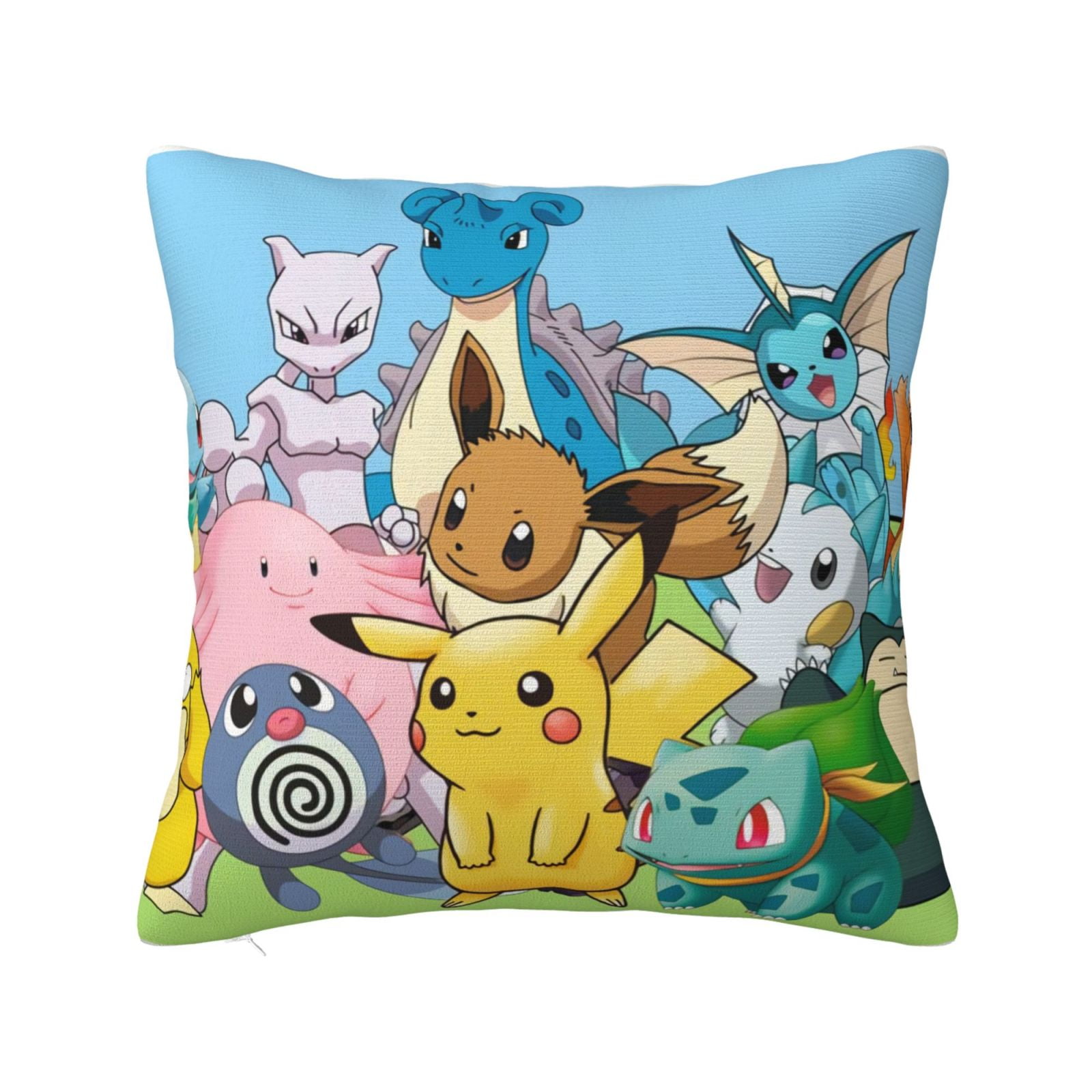Pokémon-Eevee Charmander Squirtle Bulbasaur Throw Pillow Covers 16x16 ...