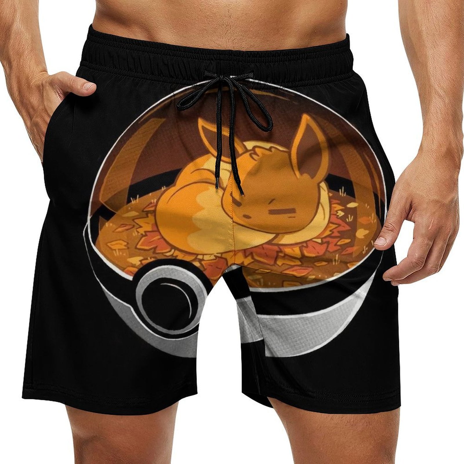 Pokémon Eevee Mens Swimming Trunks Swim Trunks Quick Dry Swim Shorts ...