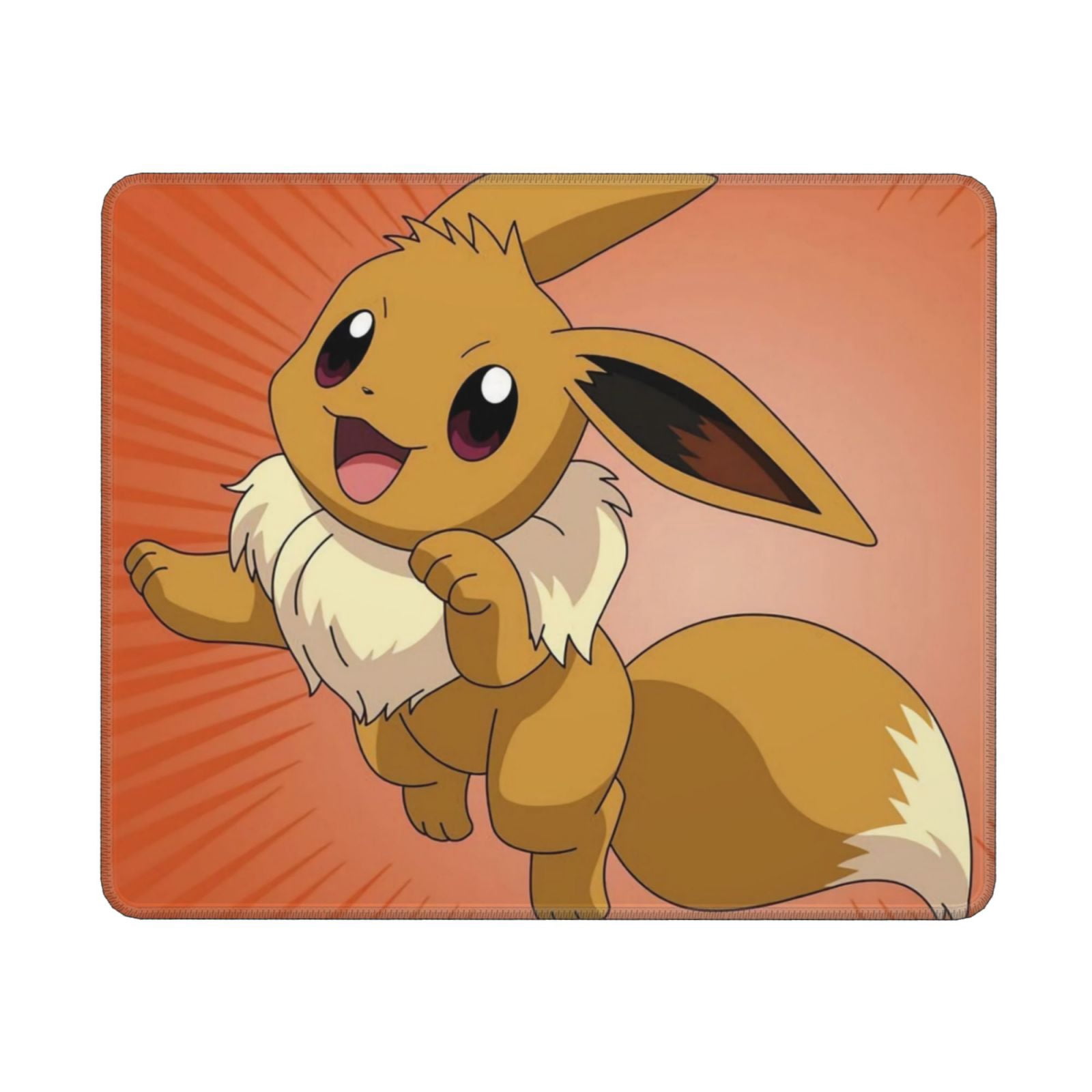 Pokémon-Eevee Mouse Pad with Stitched Edges,(10X12In) Durable Non-Slip ...