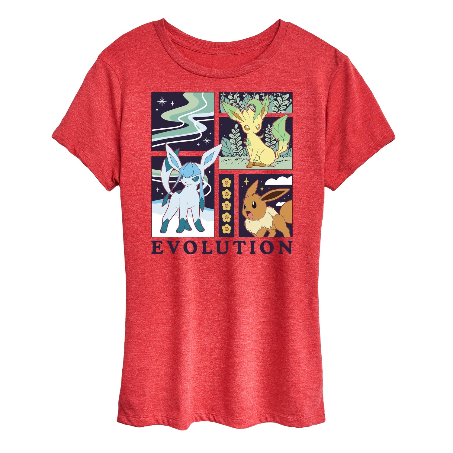 Pokémon - Eevee Nature Evolution - Women's Short Sleeve Graphic T-Shirt ...