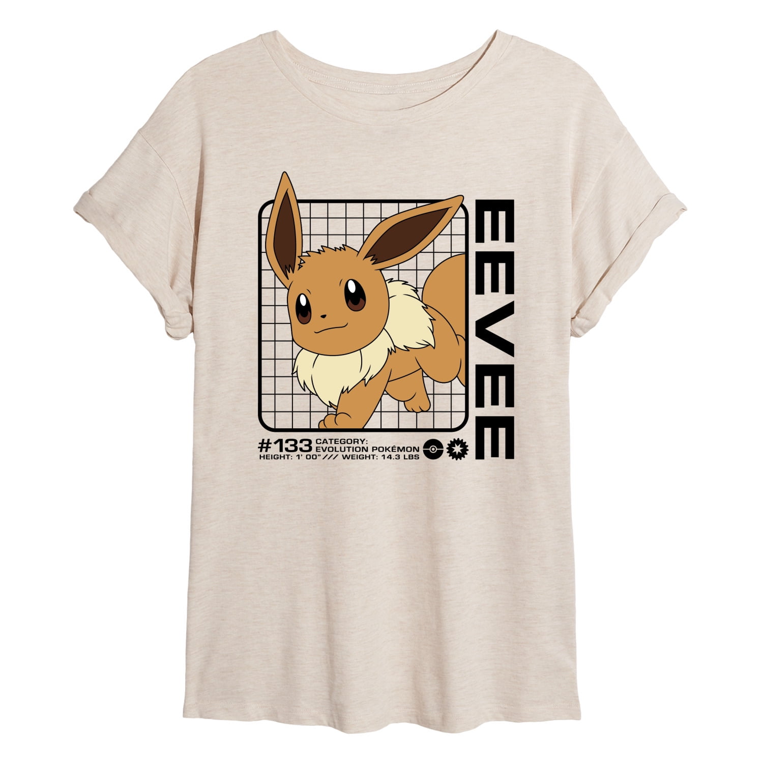 Pokémon - Eevee Stats - Juniors Muscle T-Shirt - Walmart.com