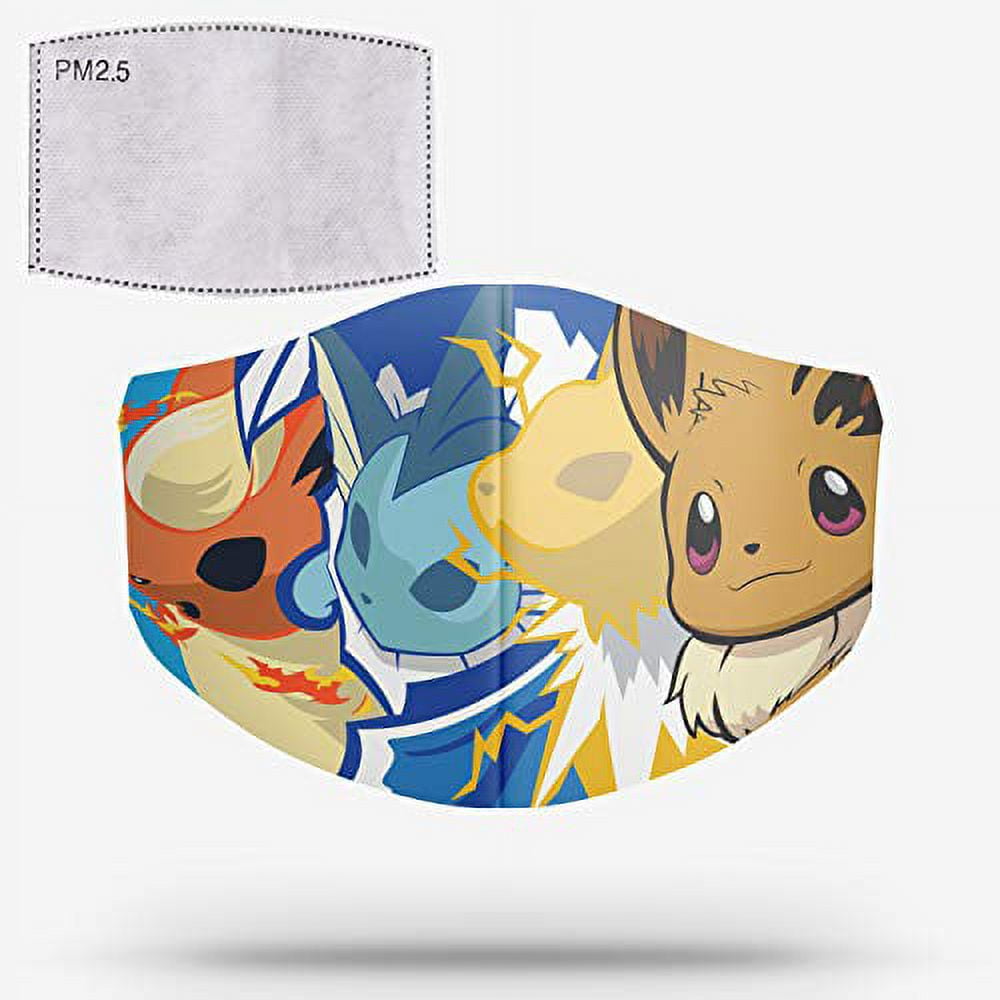 Pokémon Eevee Type Gen 1 Reusable Soft Face Mask w/ P2.5 Activated ...