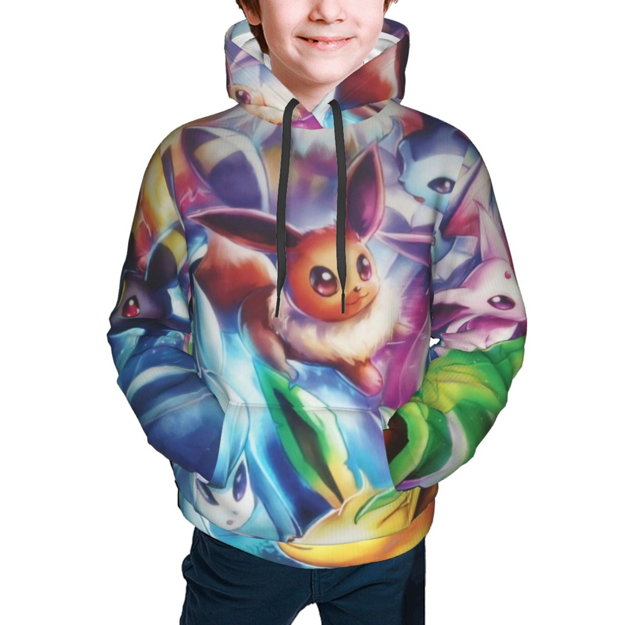 Pokémon Eevee,Vaporeon,Leafeon,Umbreon,Espeon,Glaceon,Flareon,Jolteon Hoodies for Teen Boys Kids ...