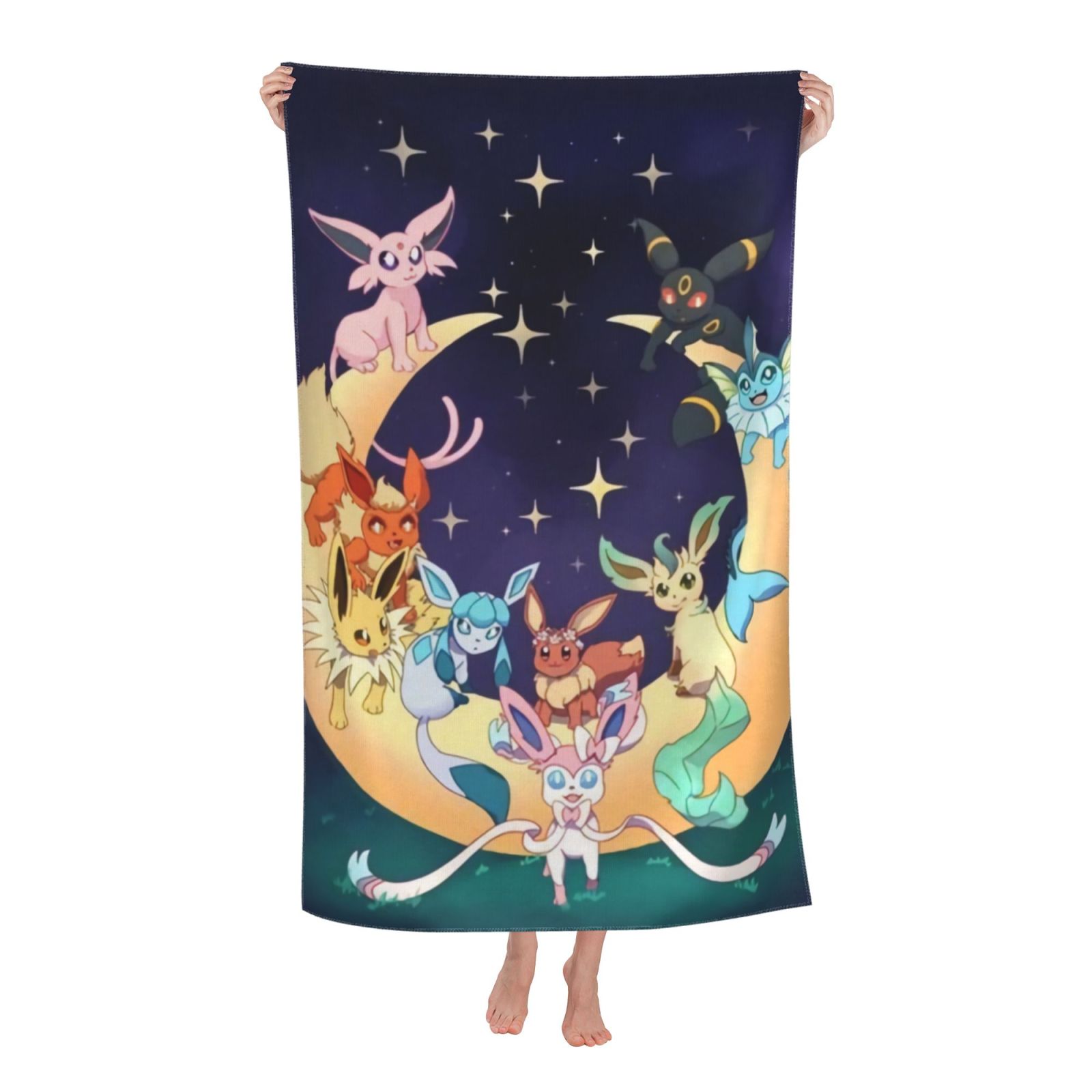 Pokémon-Eeveelutions Bath Towels,Pokémon-Eeveelutions Beach Towel,Soft ...