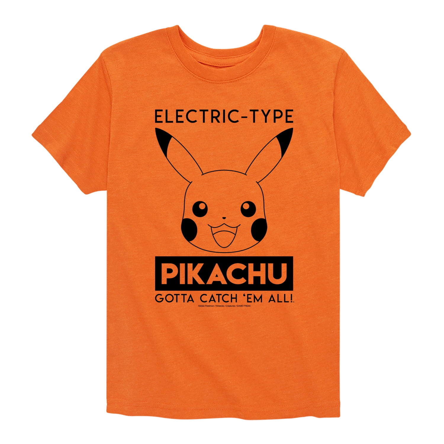 Pokémon - Electric Type Pikachu - Youth Short Sleeve Graphic T- Shirt ...