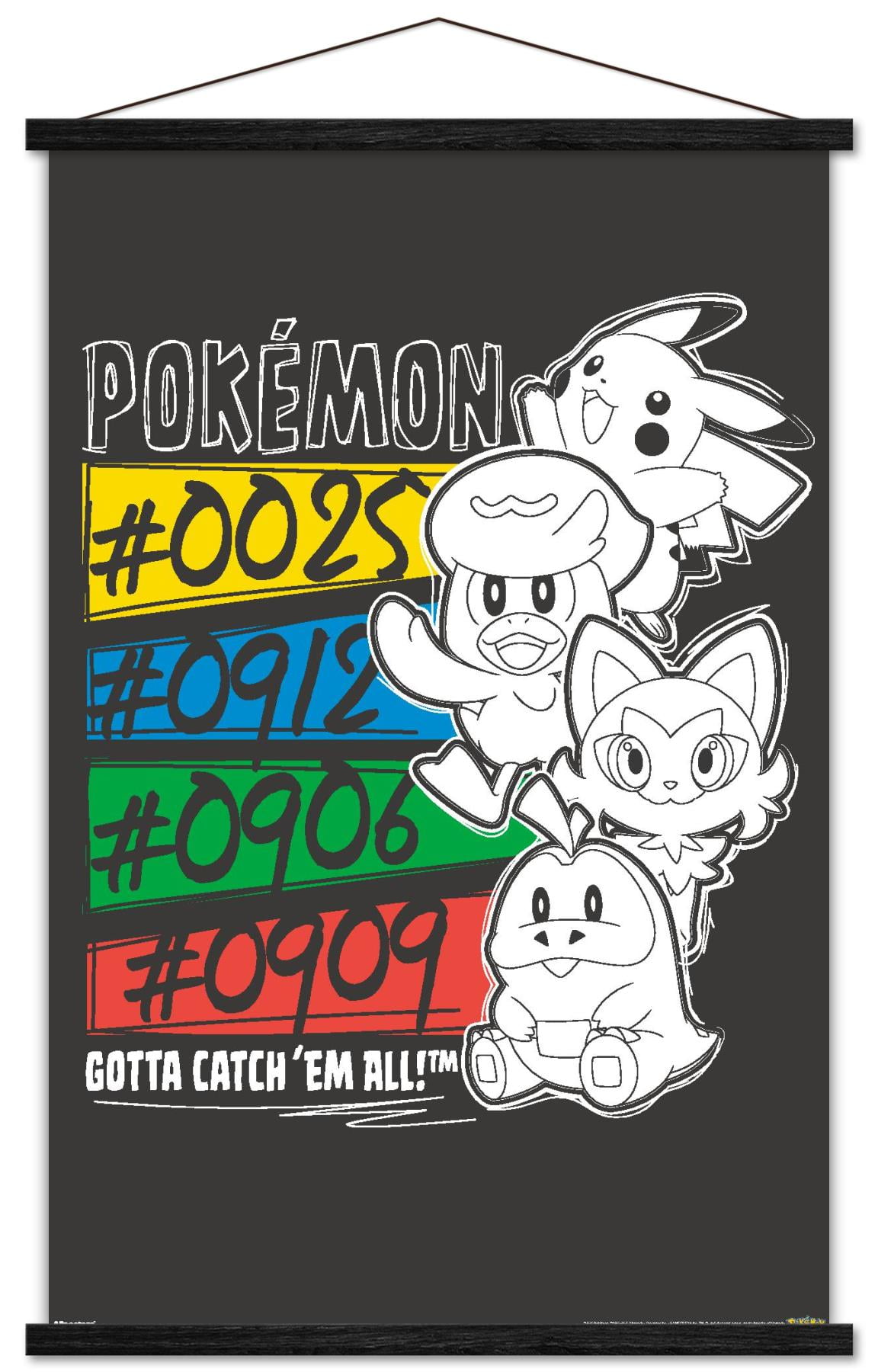 Pokémon: Expressive Doodle - Group Wall Poster with Magnetic Frame, 22. ...