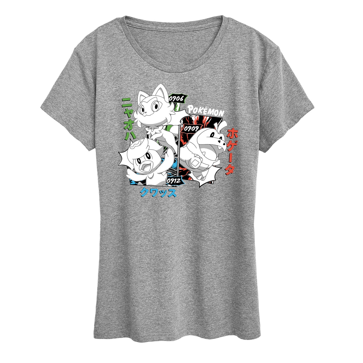 Pokémon - Fuecoco Quaxly Sprigatito - Women's Short Sleeve Graphic T ...
