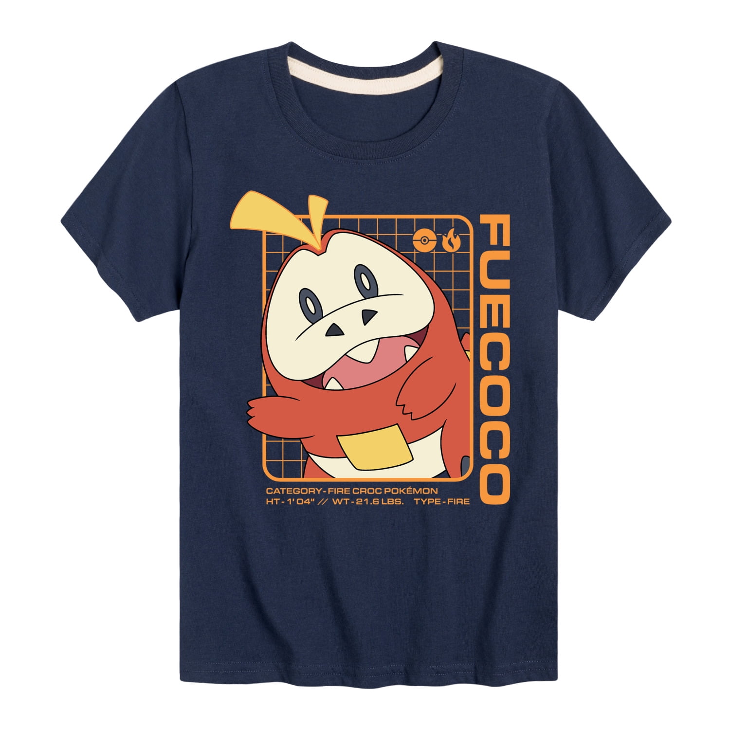 Pokémon - Fuecoco Stats - Youth Short Sleeve Graphic T-Shirt - Walmart.com