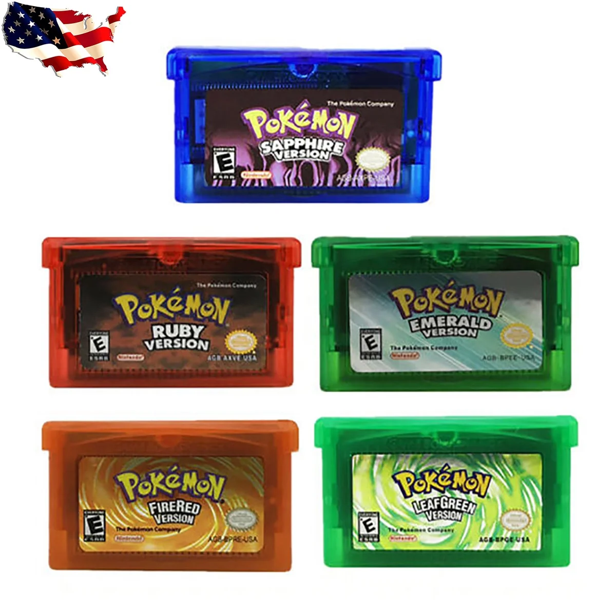 Pokemon Gameboy Advance Collection – Emerald, FireRed, LeafGreen, Ruby ...