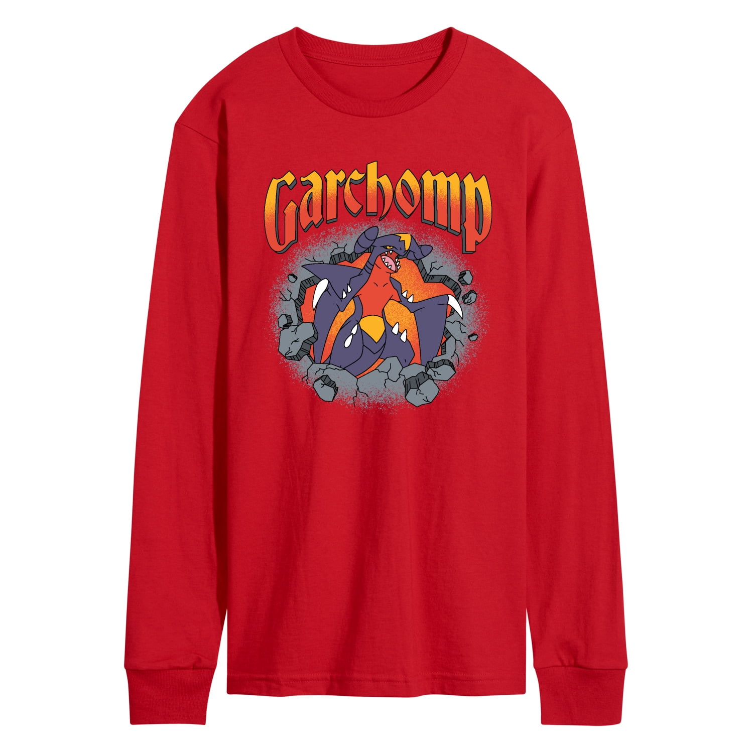 Pokémon - Garchomp Rocks - Men's Long Sleeve Graphic T-Shirt - Walmart.com