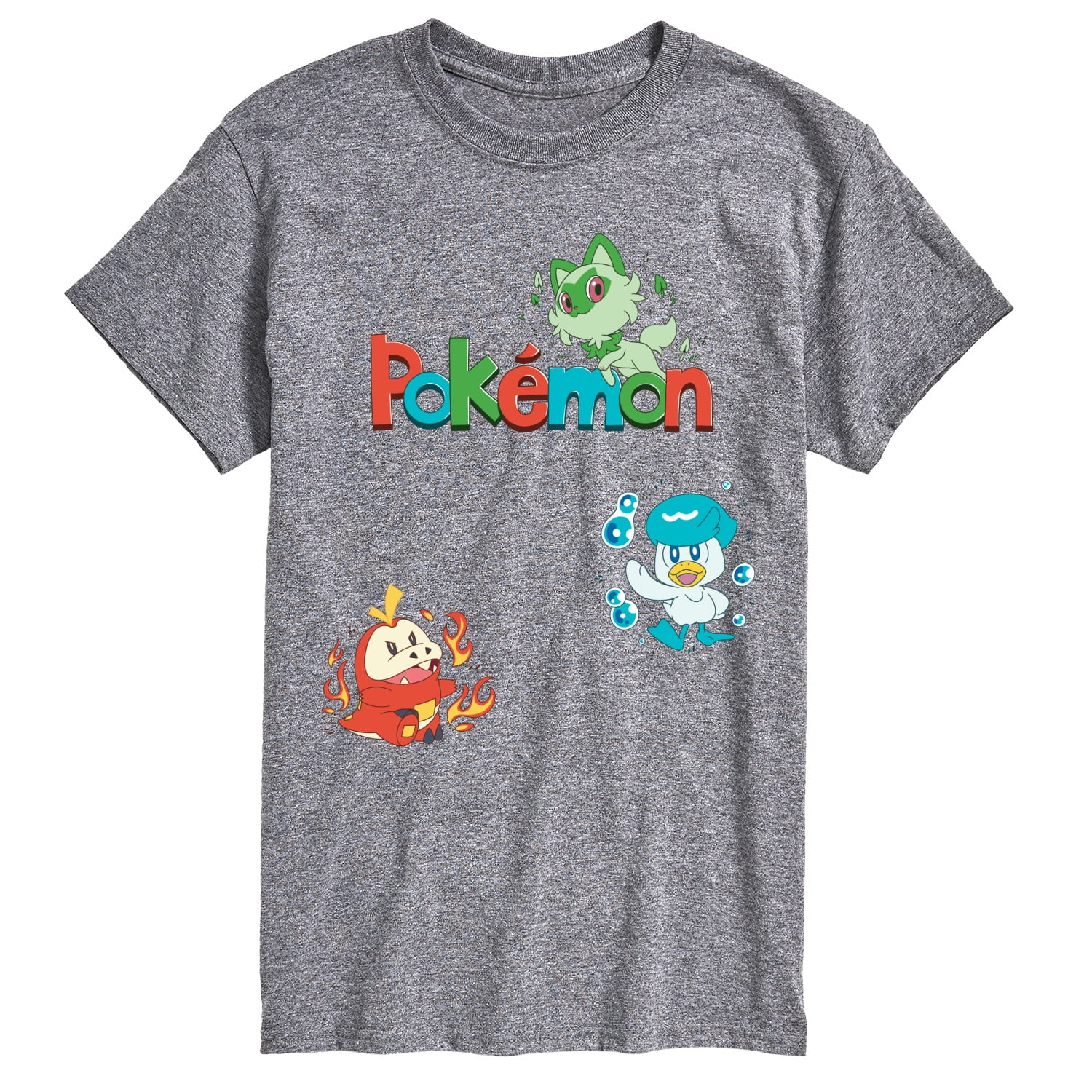 Pokémon - Sprigatito, Fuecoco, and Quaxly - Men's Short Sleeve Graphic ...