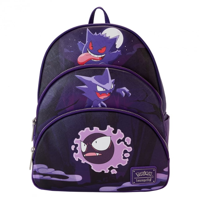 Pokémon Gengar Evolution Triple Pocket Backpack Loungefly - Walmart.com