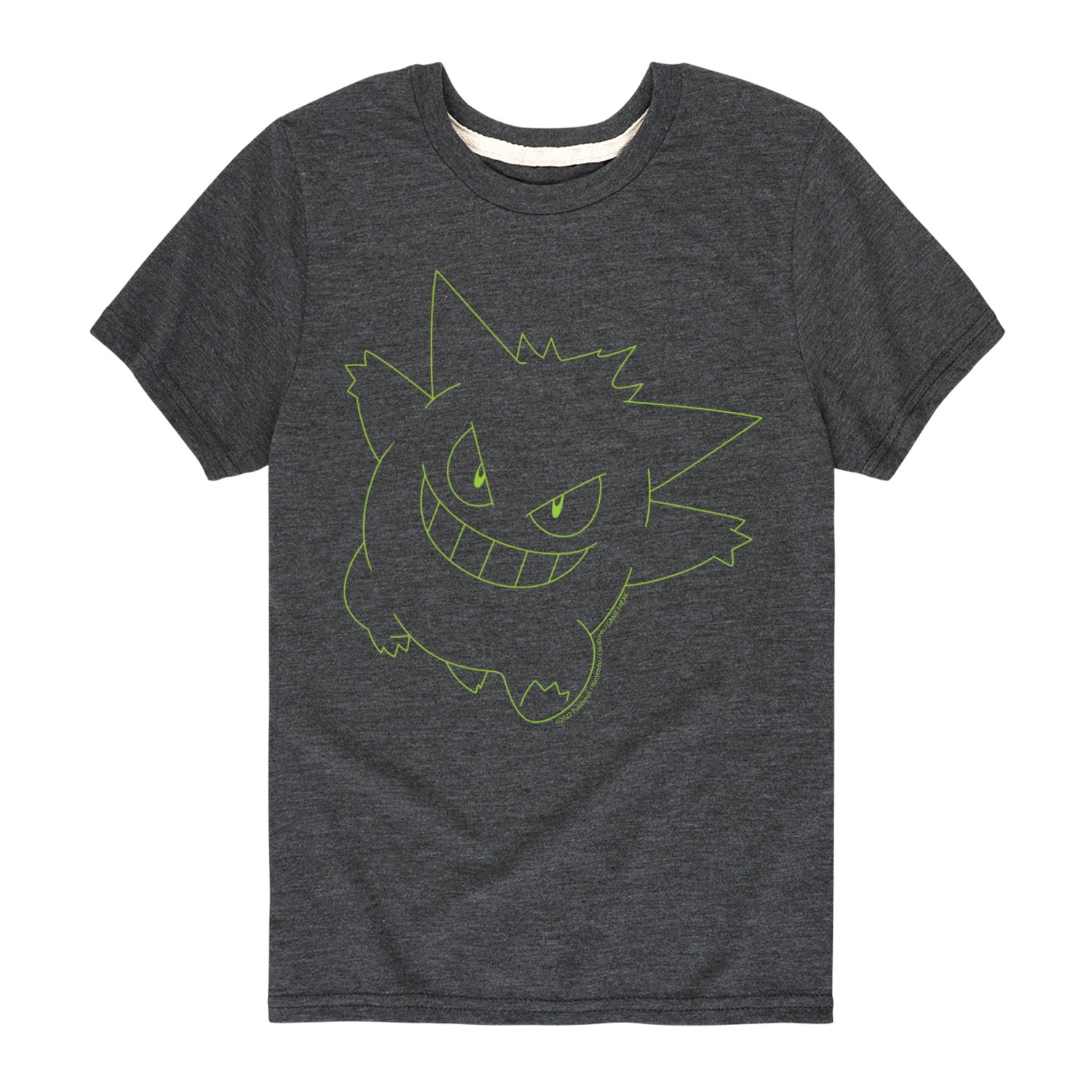 Pokémon - Gengar Neon - Youth Short Sleeve Graphic T- Shirt - Walmart.com