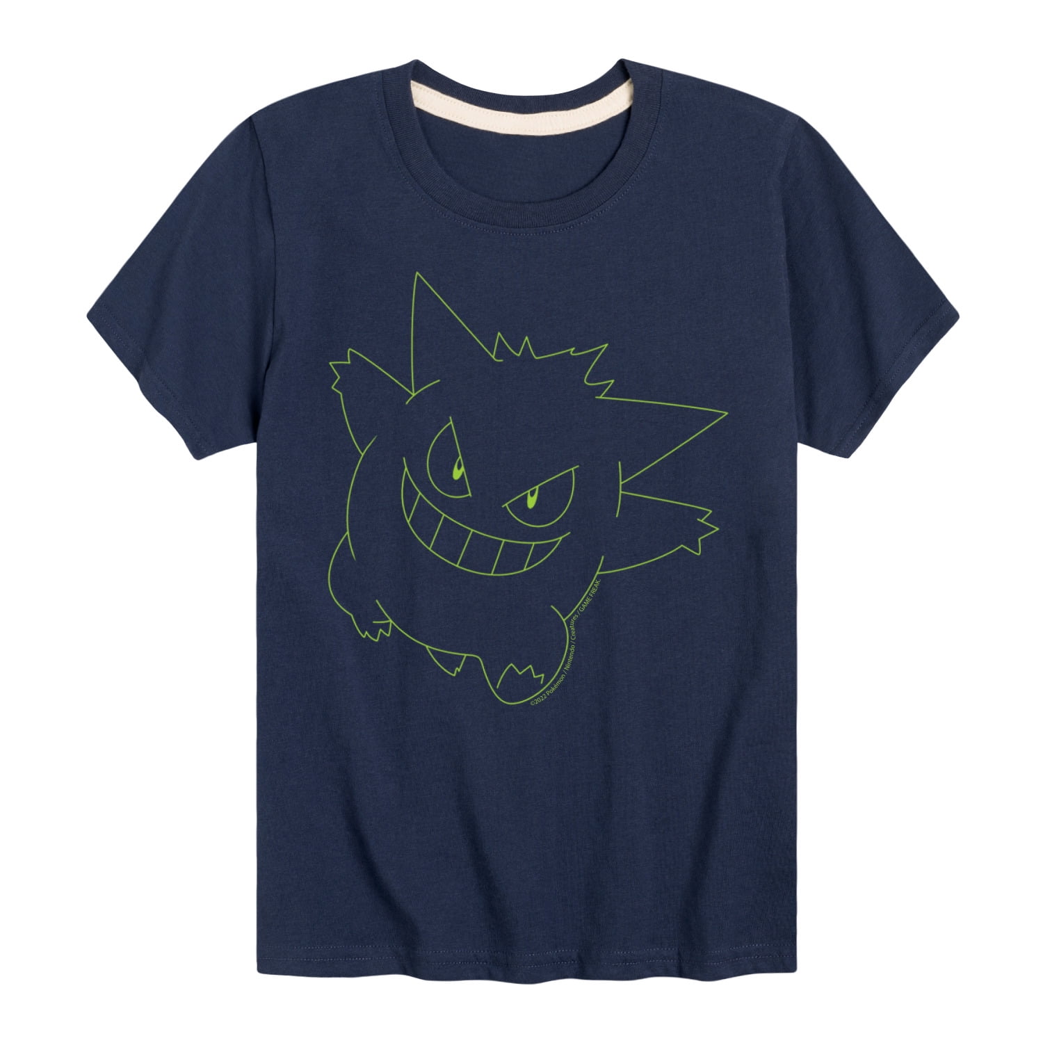 Pokémon - Gengar Neon - Youth Short Sleeve Graphic T- Shirt - Walmart.com