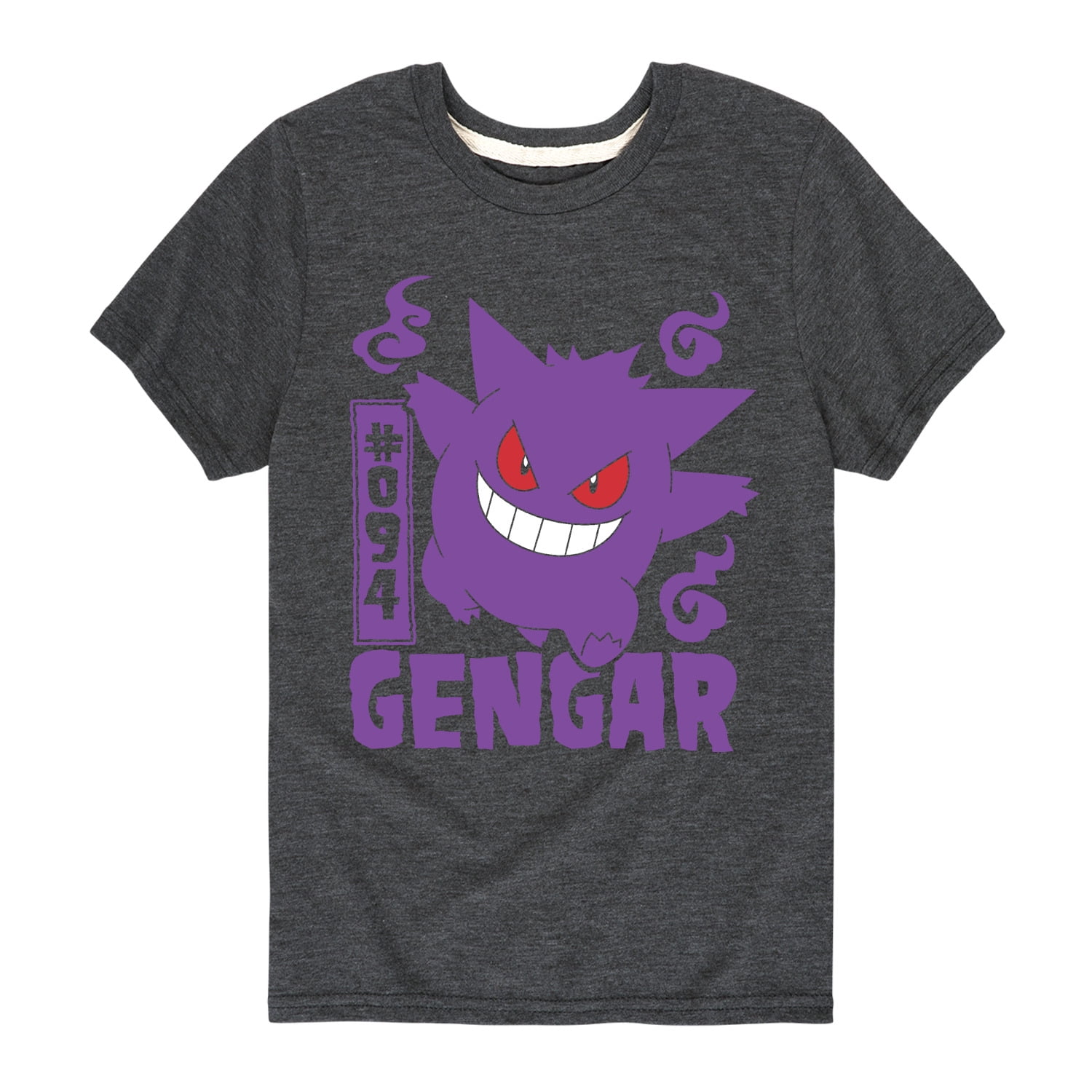 Pokémon - Gengar - Youth Short Sleeve Graphic T-Shirt - Walmart.com