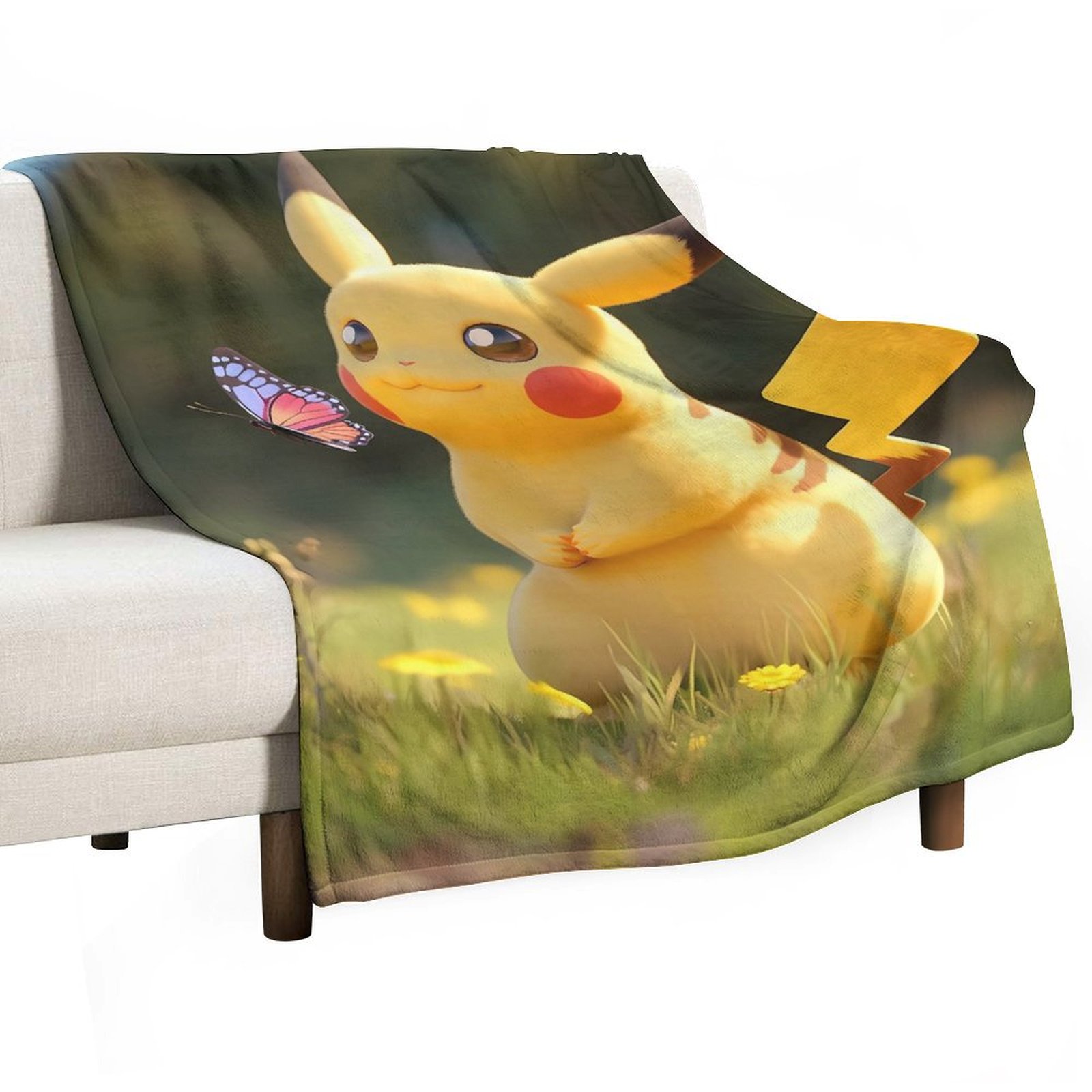Pokémon, "Glitch Pikachu" Micro Raschel Throw Blanket, Glitch Pikachu ...