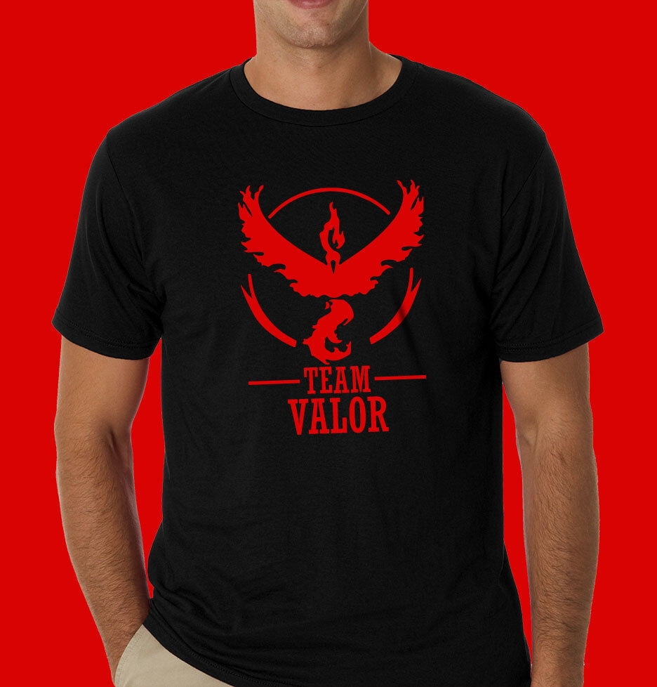 Pokémon Go's Team VALOR leader black t-shirt shirt 100 % cotton ...