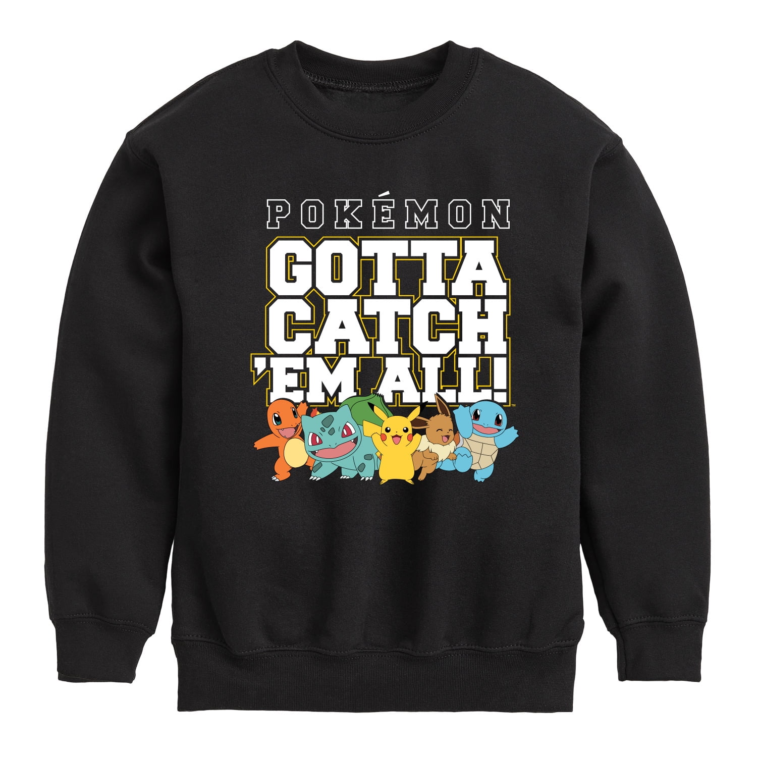 Pokémon - Gotta Catch 'Em All - Youth Crewneck Fleece Sweatshirt - Walmart.com