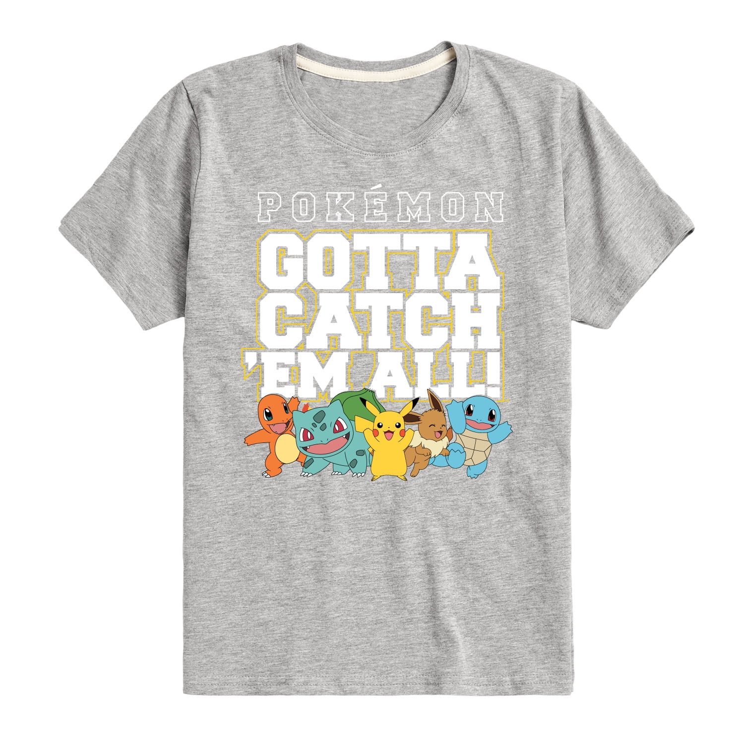 Pokémon - Gotta Catch 'Em All - Youth Short Sleeve Graphic T-Shirt - Walmart.com