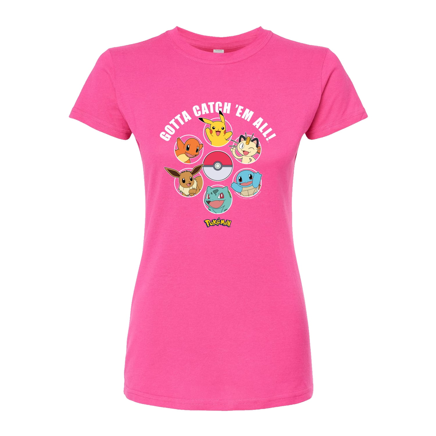 Pokémon - Gotta Catch em All - Juniors Fitted Graphic T-Shirt - Walmart.com