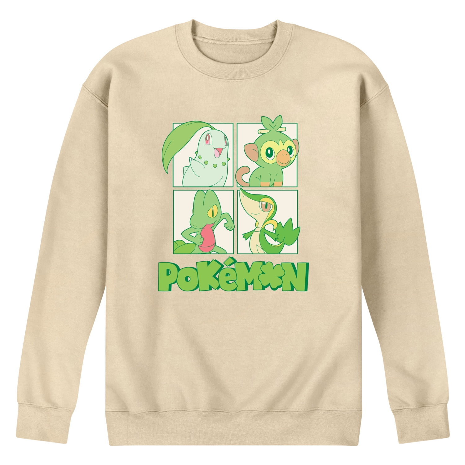 Pokémon - Green Pokemon - Men's Crew Fleece Sweatshirt - Walmart.com